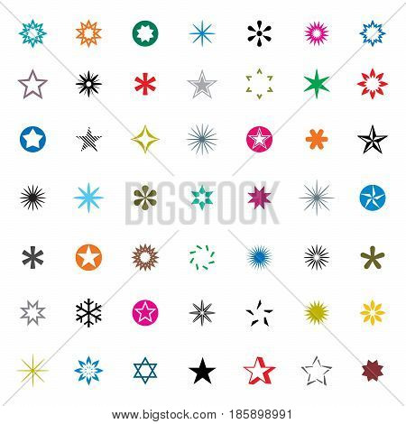 Big Set Color Stars. Vector & Photo (Free Trial) | Bigstock