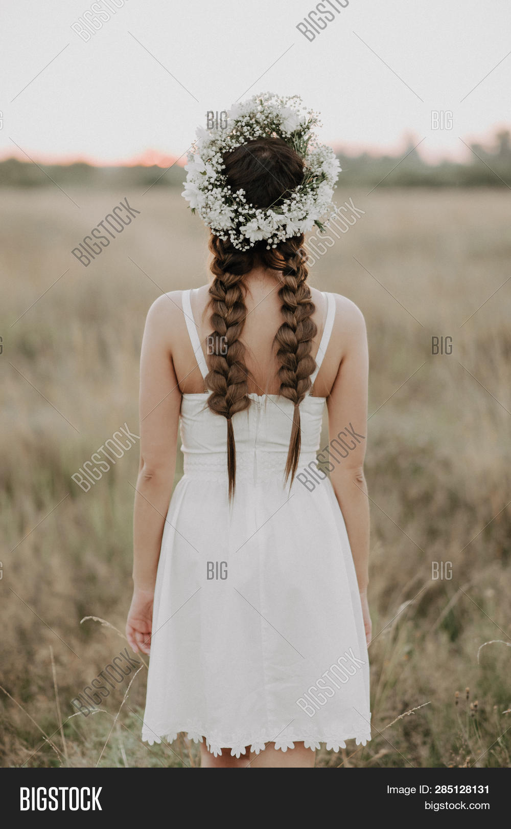 Back Girl White Dress Image & Photo (Free Trial) | Bigstock