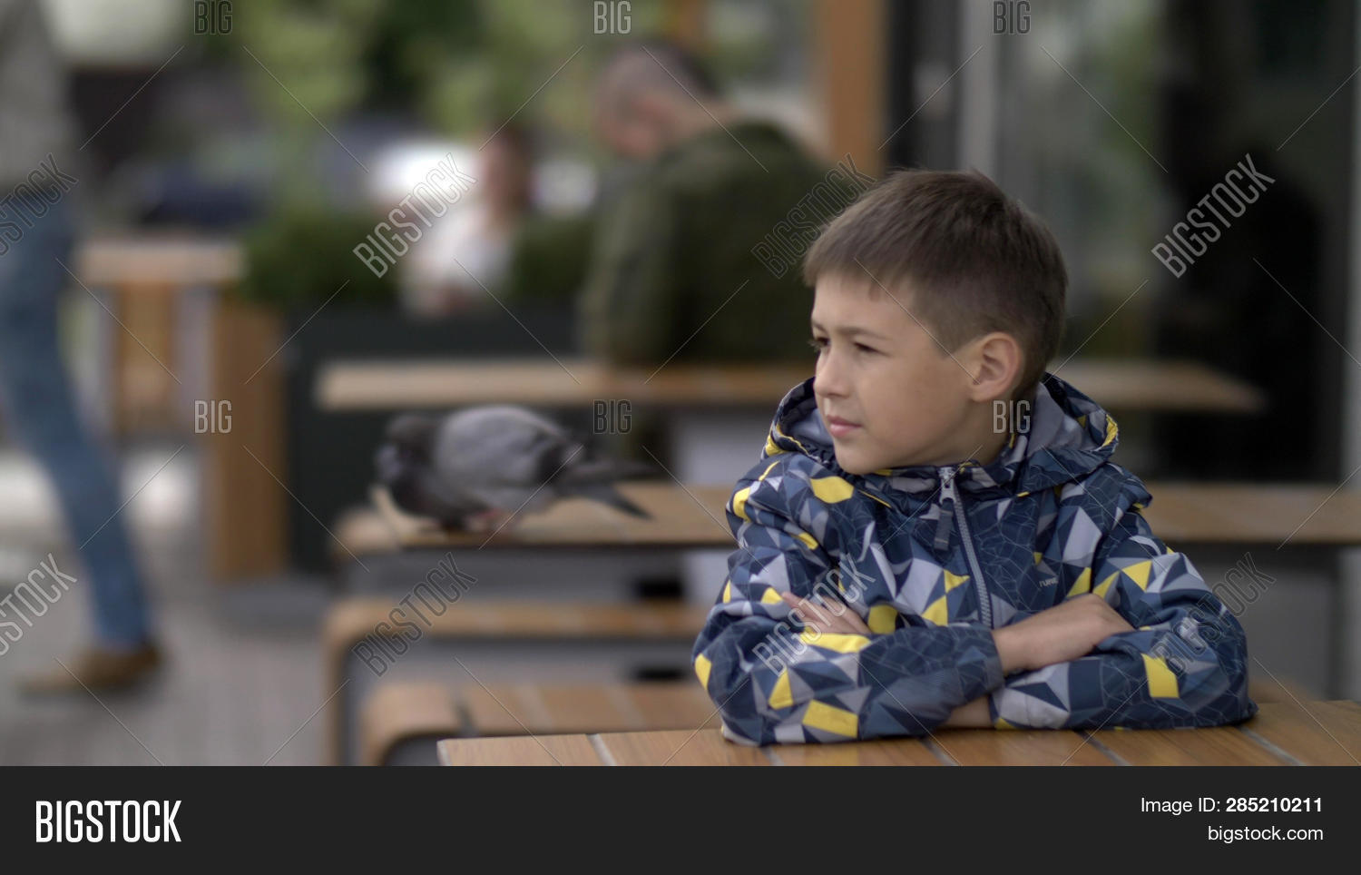 Boy Sitting Table Cafe Image & Photo (Free Trial) | Bigstock
