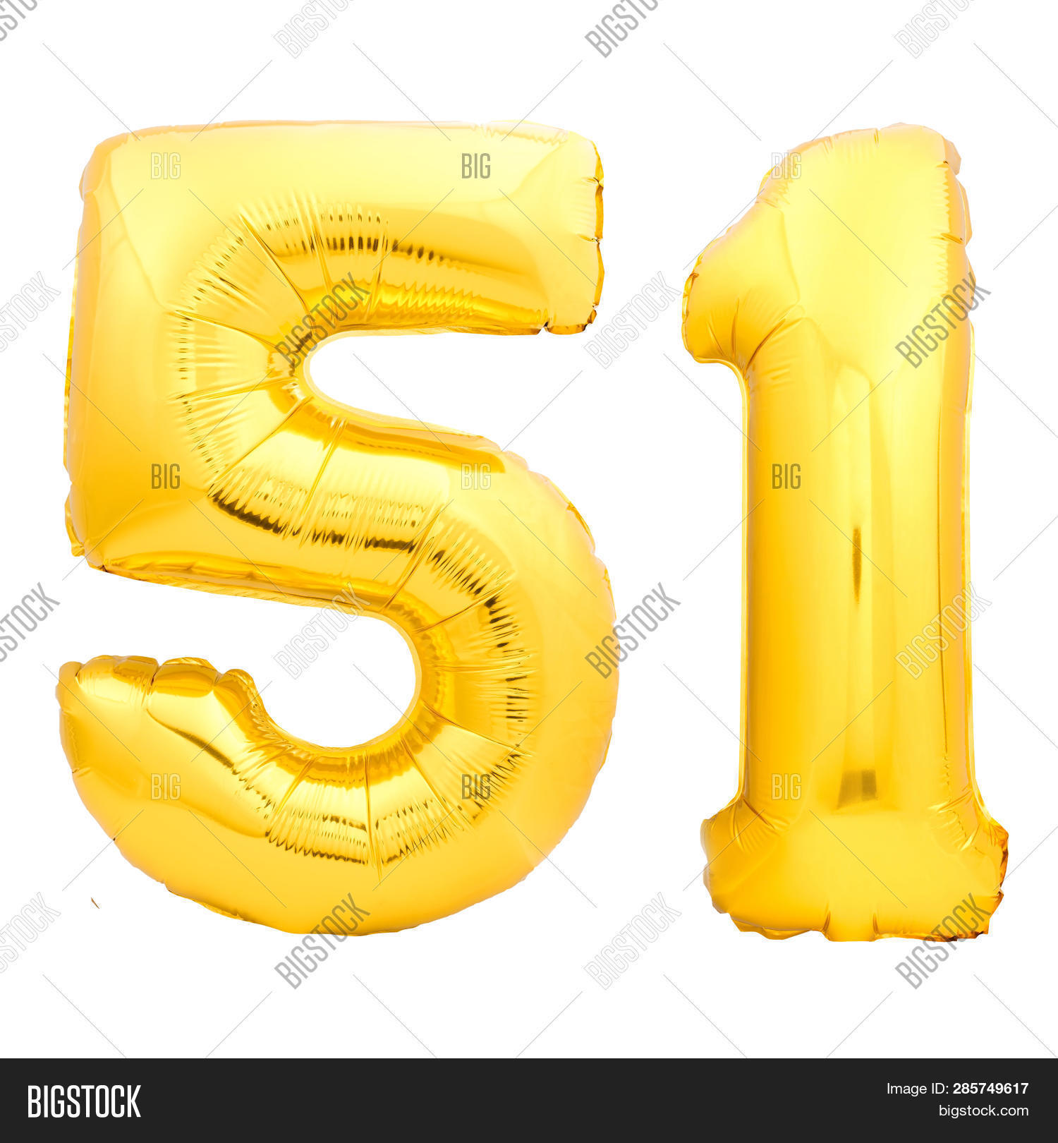 Imagen y foto Golden Number 51 (prueba gratis) | Bigstock