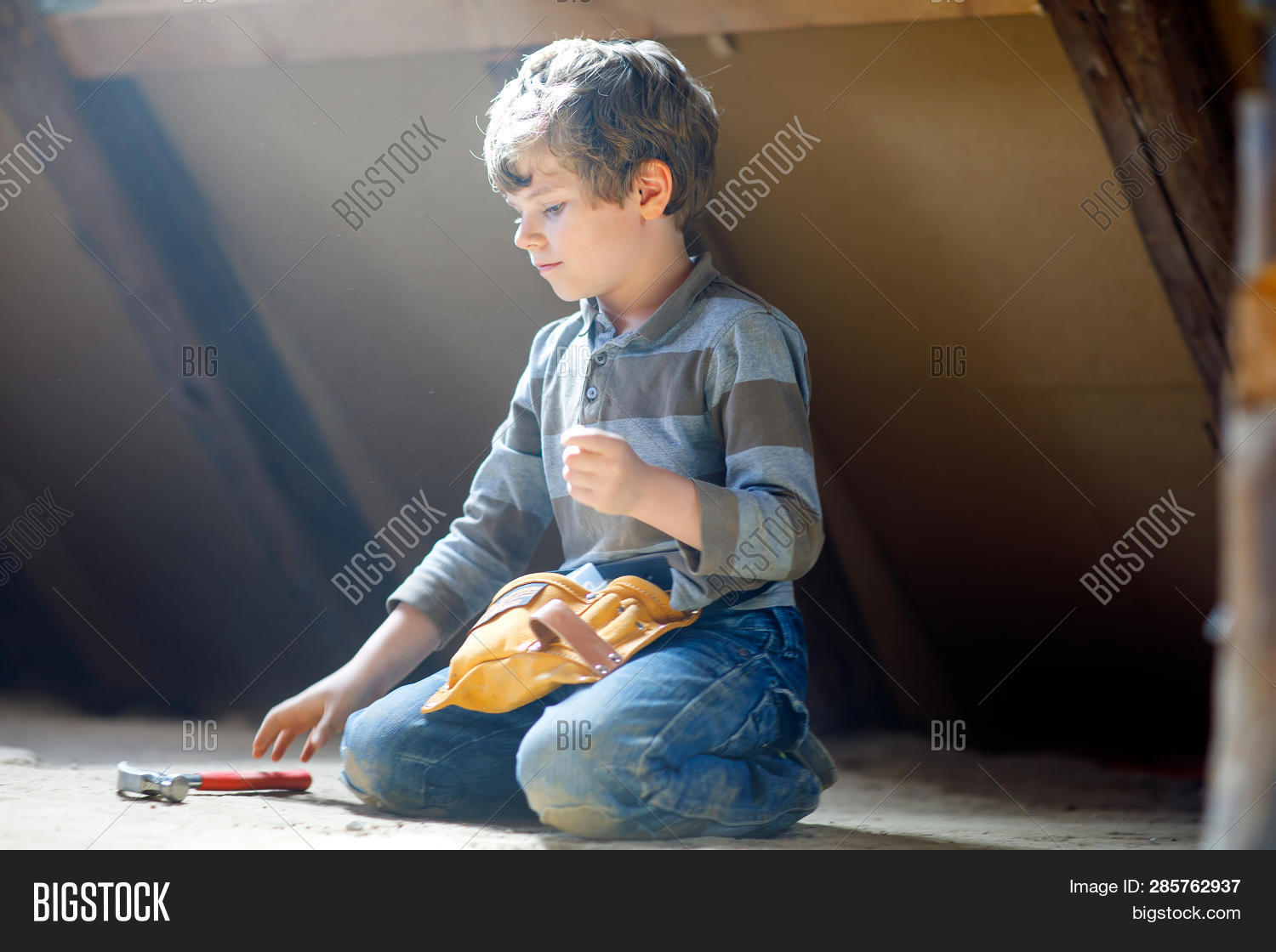 Little Kid Boy Helping Image & Photo (Free Trial) | Bigstock