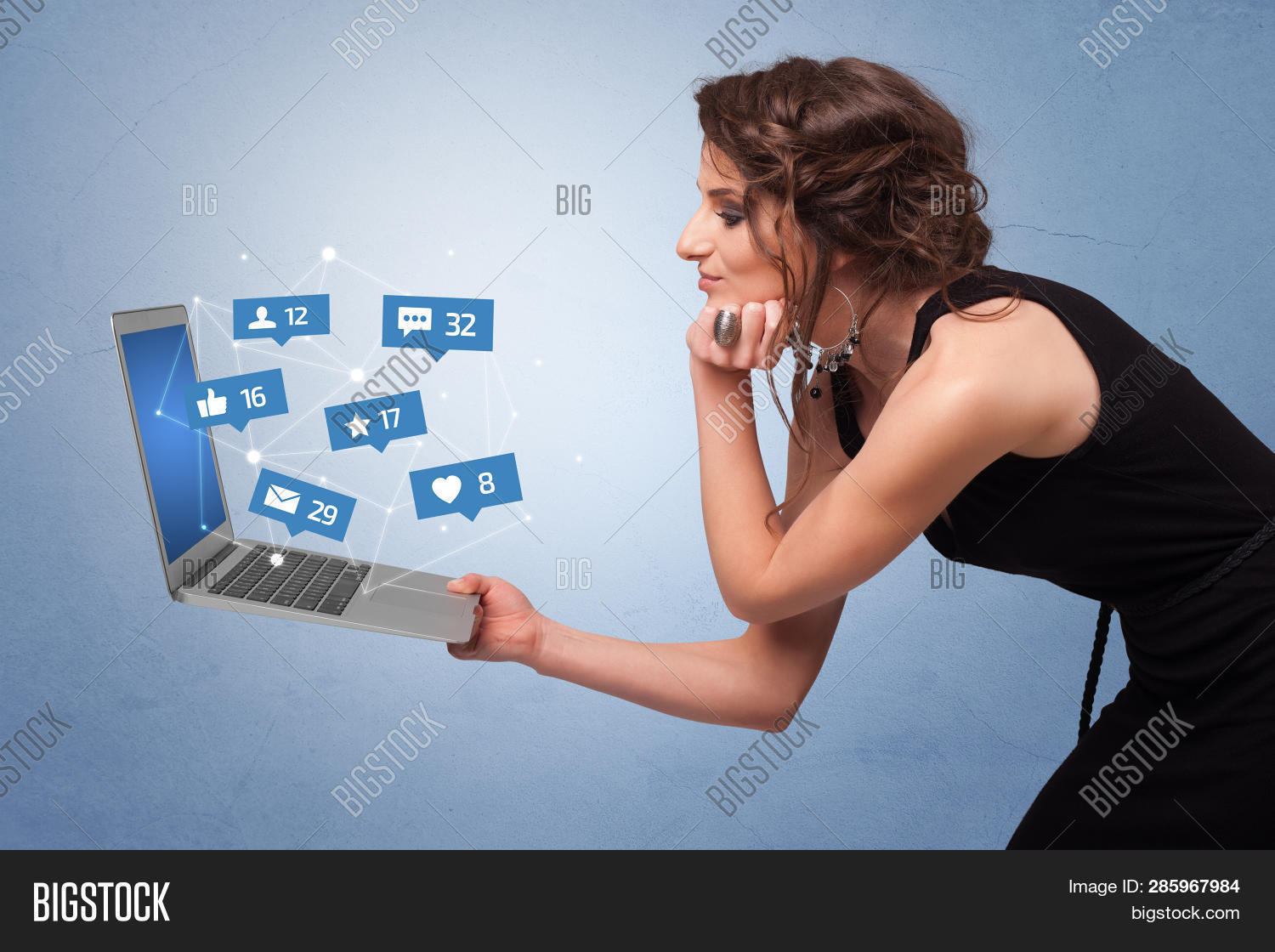 Woman Holding Laptop Image & Photo (Free Trial) | Bigstock