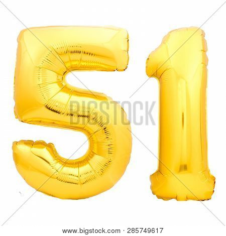 Golden Number 51 Fifty Image & Photo (Free Trial) | Bigstock