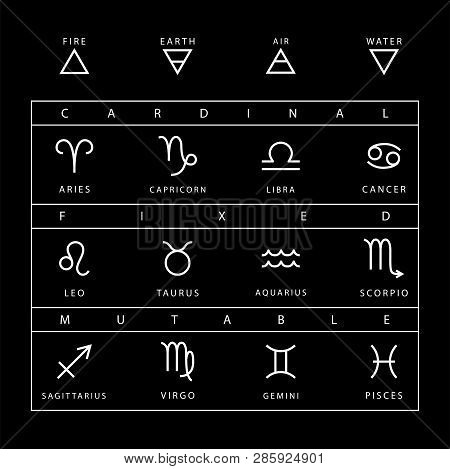 Zodiac Signs Chart Vector & Photo (Free Trial) | Bigstock