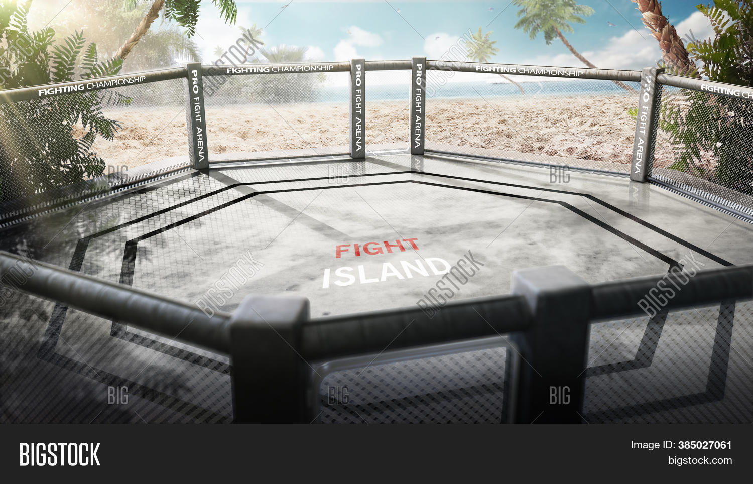Mma Fight Island. 3d Image & Photo (Free Trial) | Bigstock