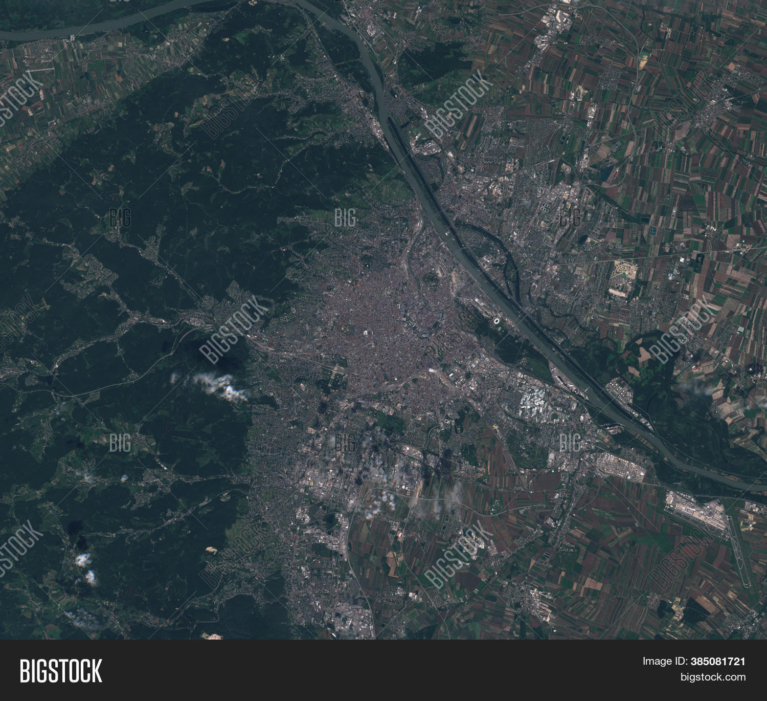 Satellite Map Vienna Image & Photo (Free Trial) | Bigstock