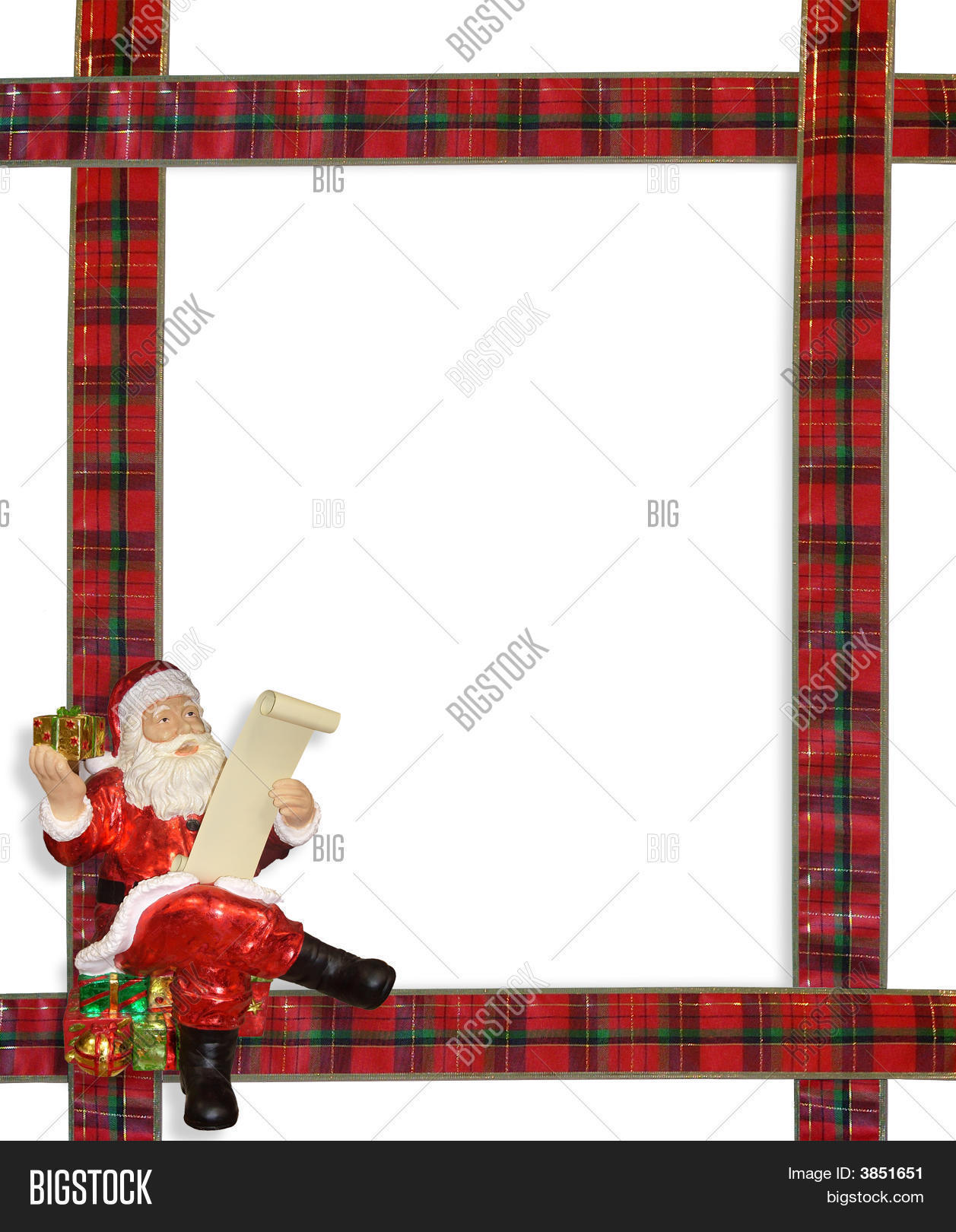 Santa Ribbon Frame Image & Photo (Free Trial) | Bigstock