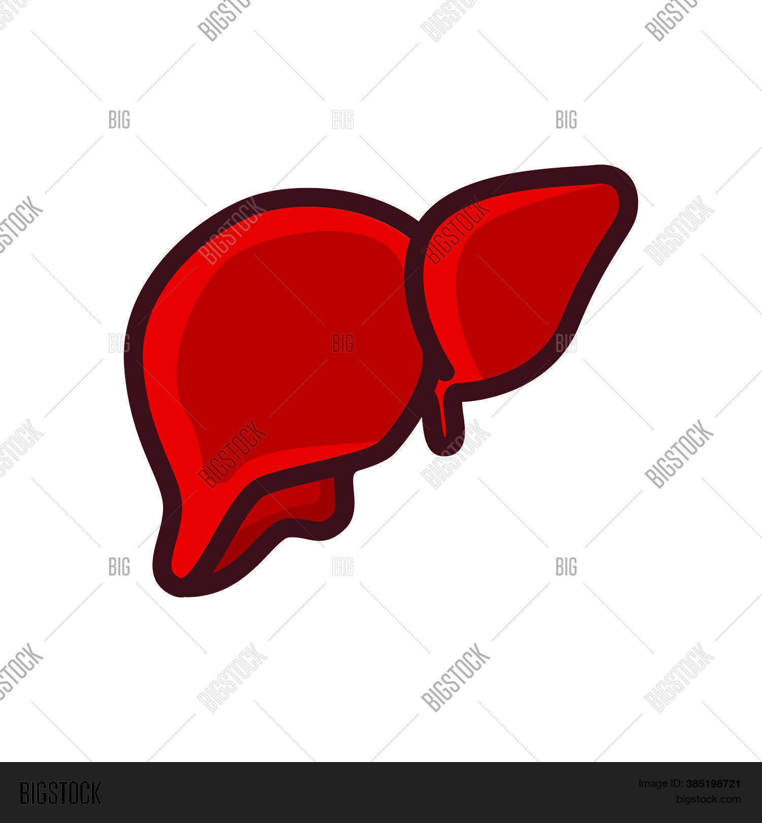 Liver Red Icon Vector Vector & Photo (Free Trial) | Bigstock