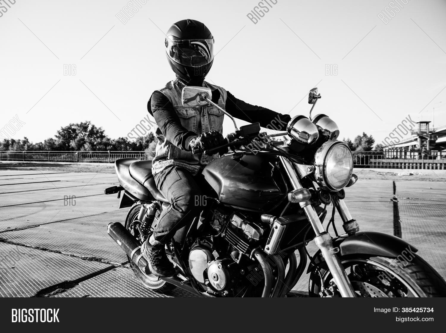 Man Rides Motorcycle Image & Photo (Free Trial) | Bigstock