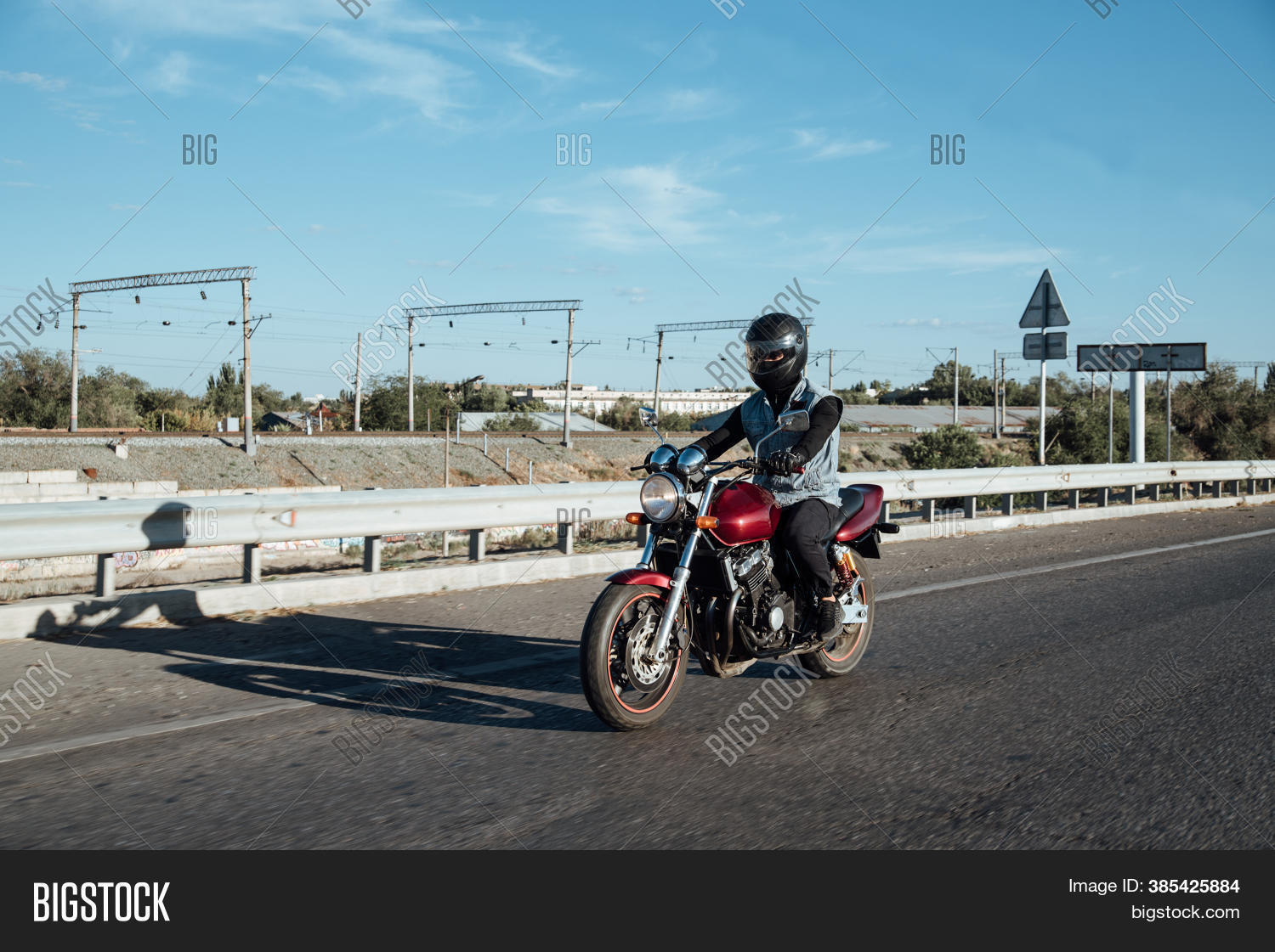 Man Rides Motorcycle Image & Photo (Free Trial) | Bigstock