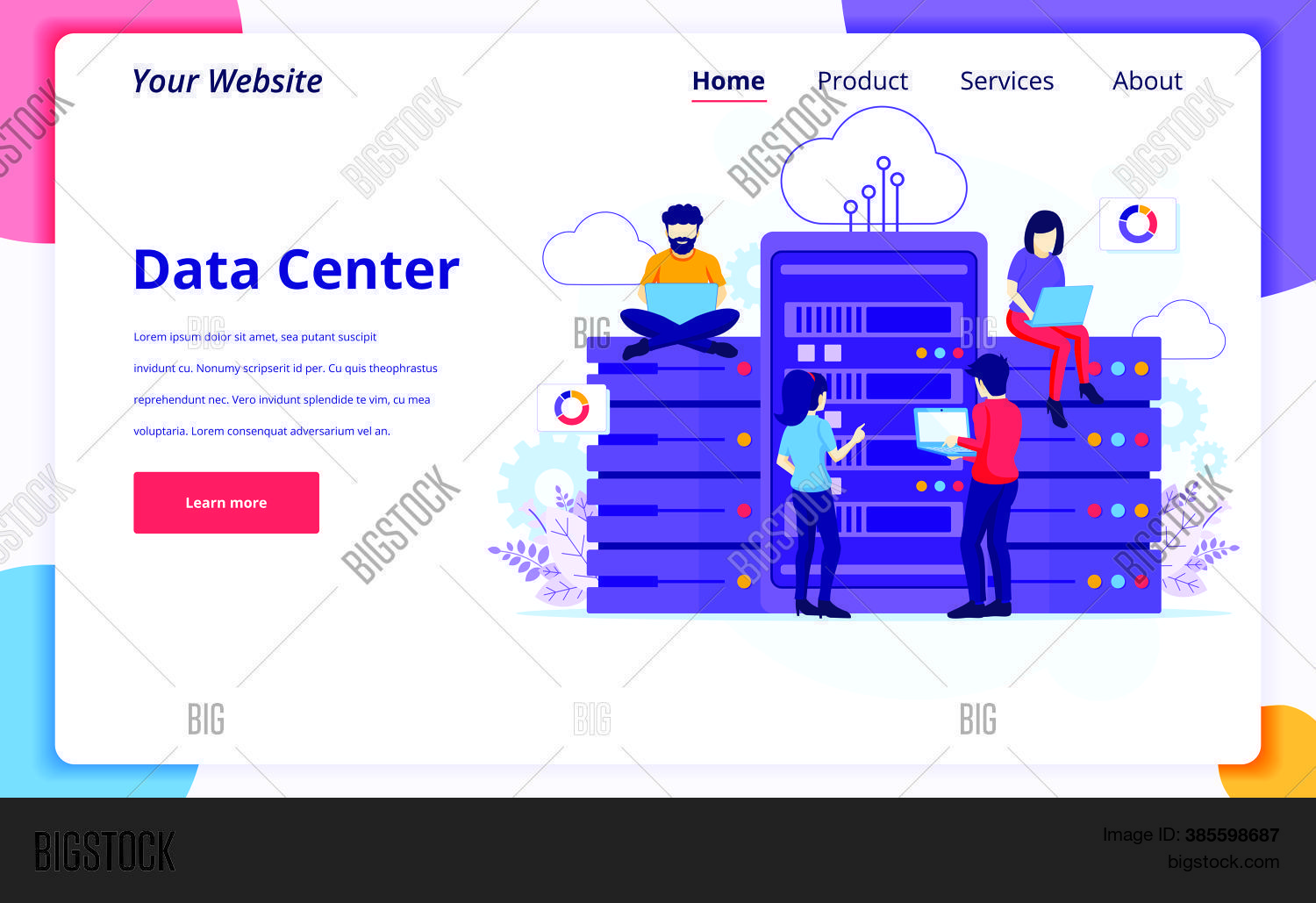 Data Center Services Vector & Photo (Free Trial) | Bigstock