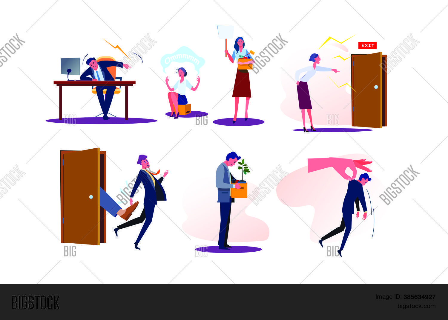 Set Fired Business Vector & Photo (Free Trial) | Bigstock