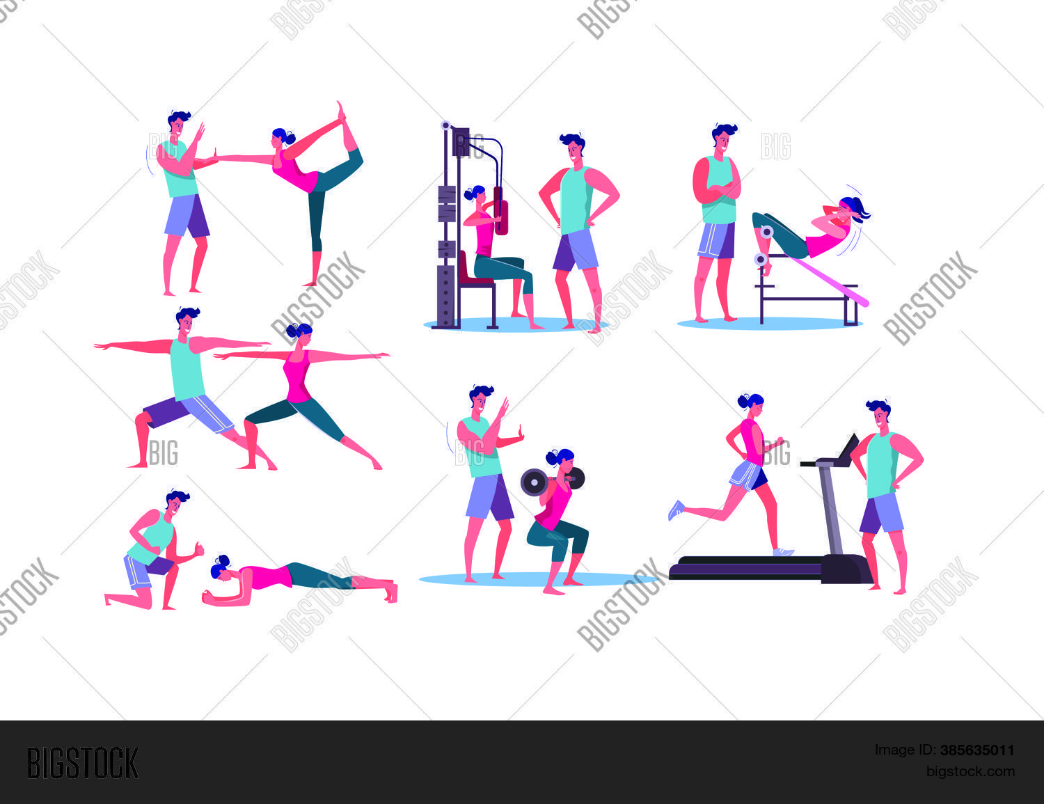 Set Sporty Woman Vector & Photo (Free Trial) | Bigstock