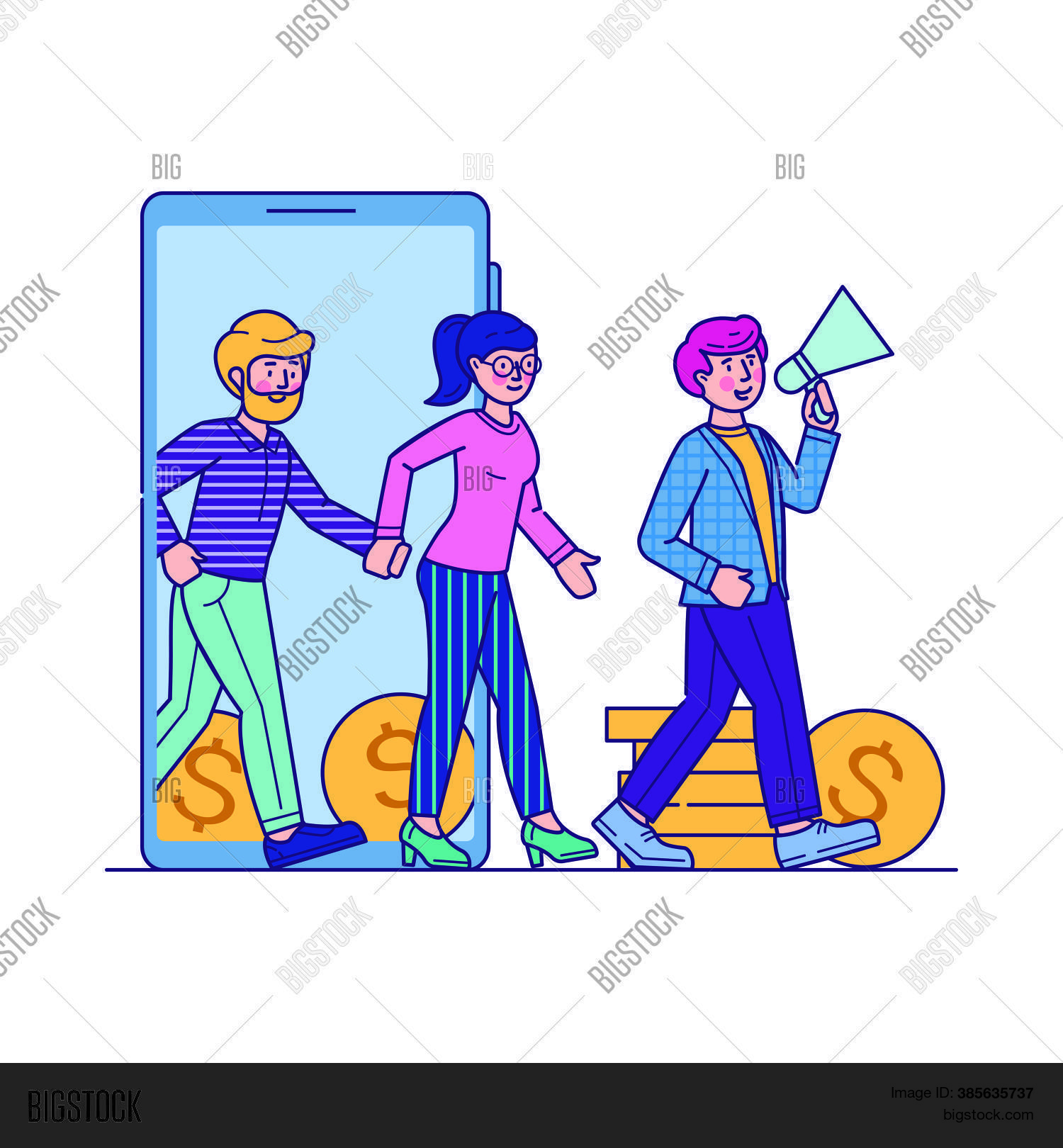 Refer Friend Vector & Photo (Free Trial) | Bigstock