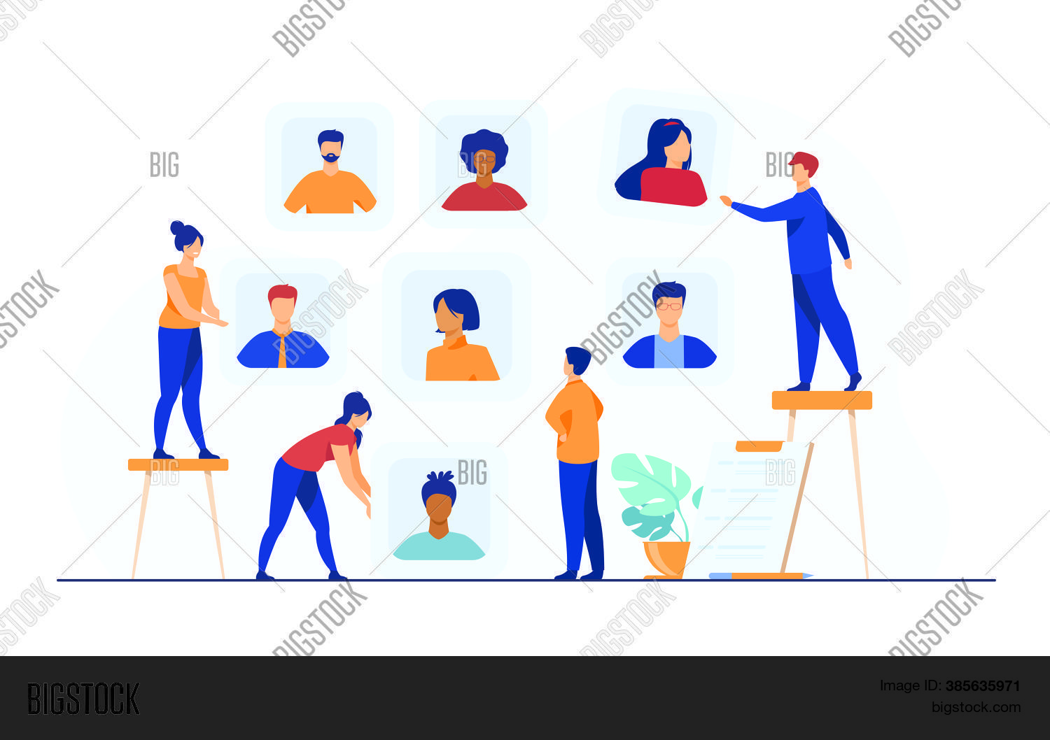 Employers Choosing Vector & Photo (Free Trial) | Bigstock