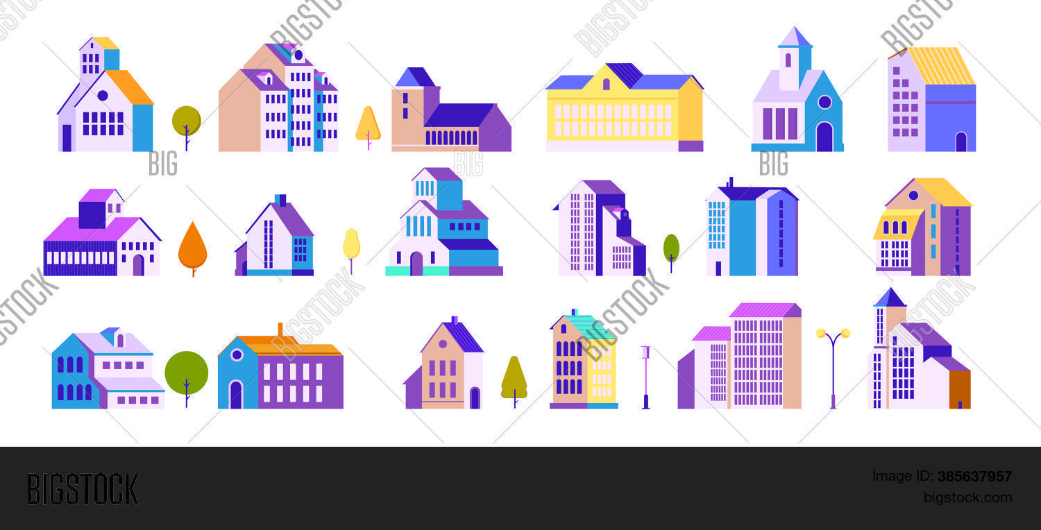 Apartment Houses Vector & Photo (Free Trial) | Bigstock