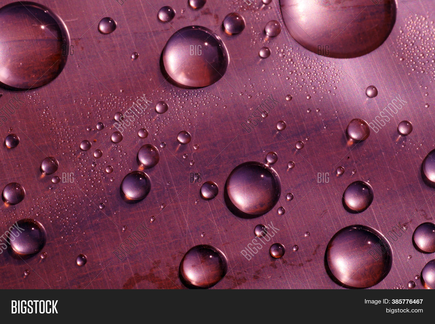 Water Drops On Surface Image & Photo (Free Trial) | Bigstock