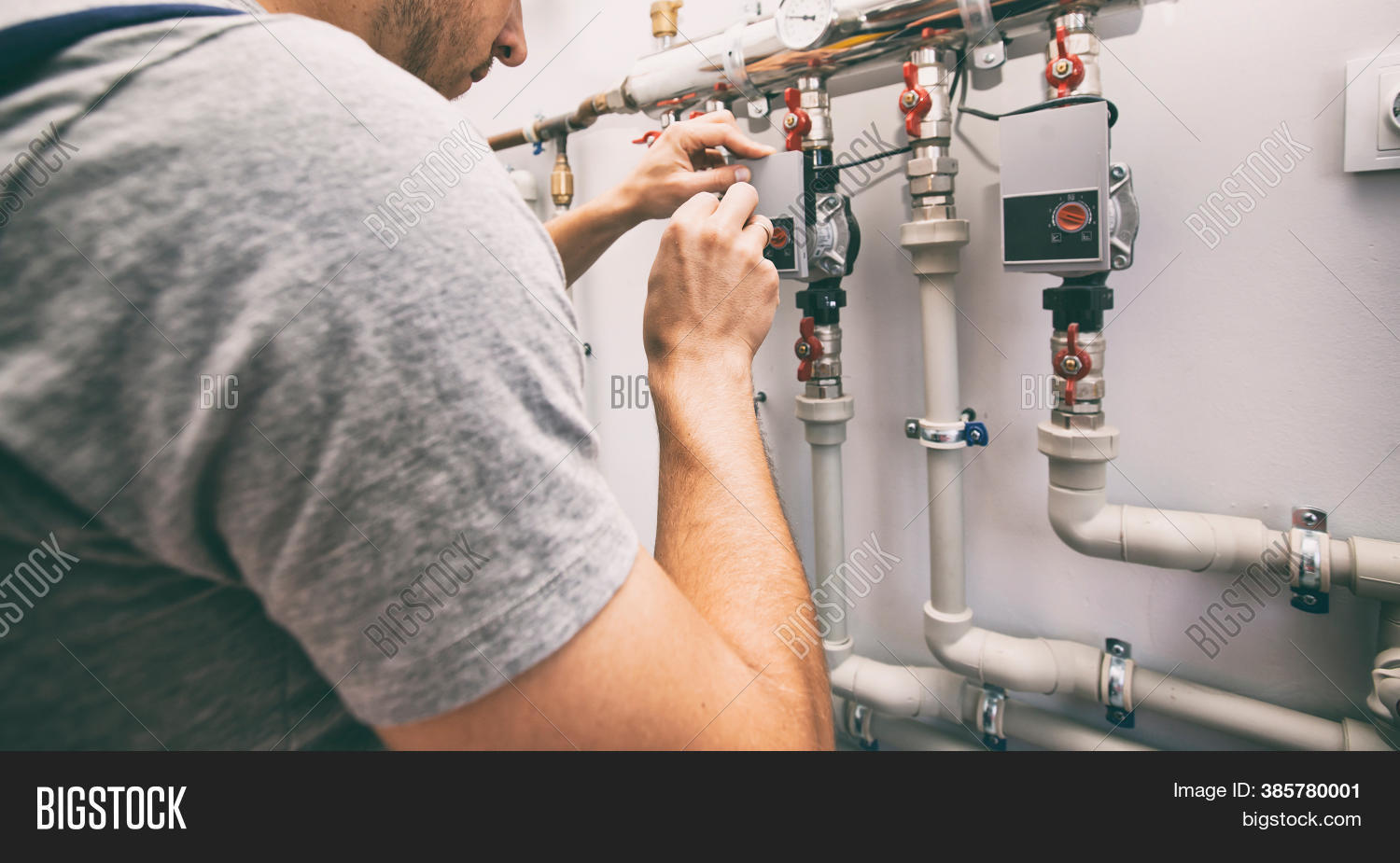 Man Installing Heater Image & Photo (Free Trial) | Bigstock