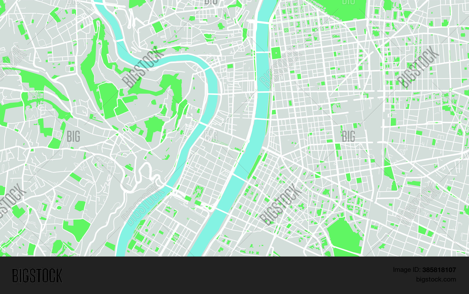 Vector Map Lyon. Vector & Photo (Free Trial) | Bigstock