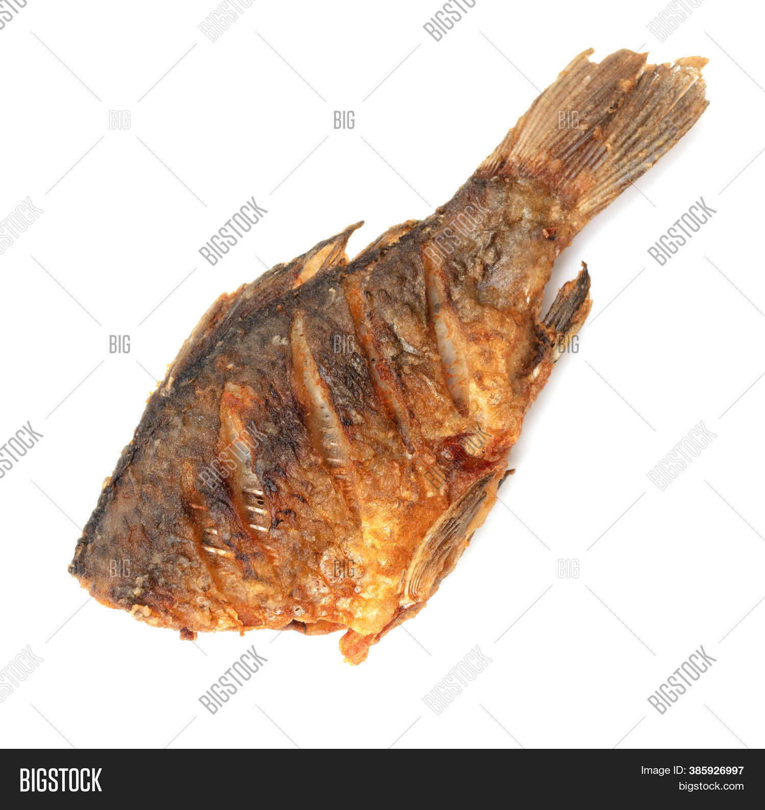 Fried Fish Isolated On Image & Photo (Free Trial) | Bigstock