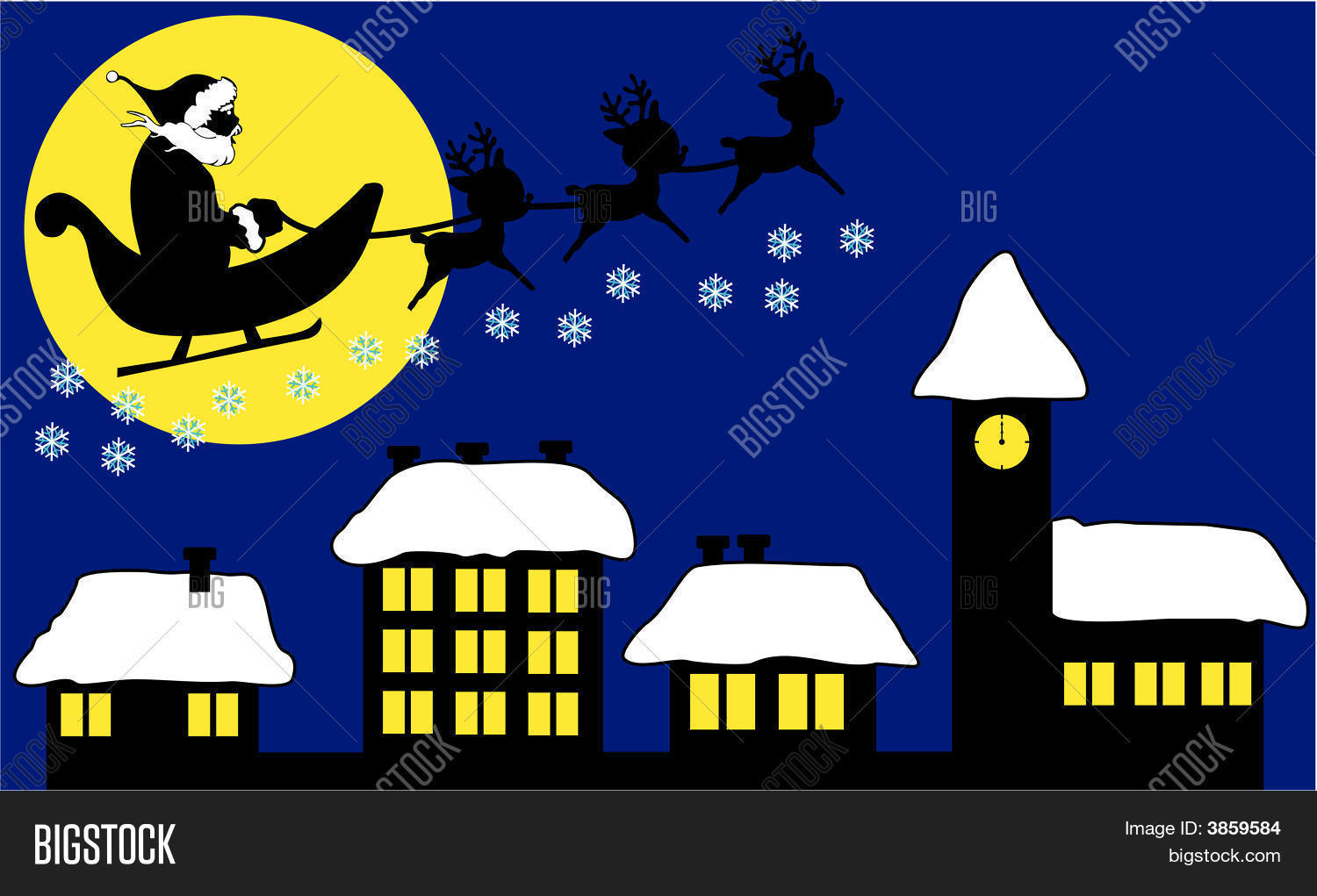Santa Claus Flying Vector & Photo (Free Trial) | Bigstock