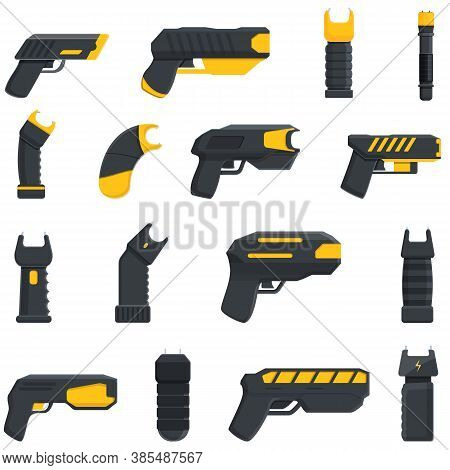 Taser Police Icons Vector & Photo (Free Trial) | Bigstock
