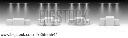 Realistic Podiums Set Vector & Photo (Free Trial) | Bigstock
