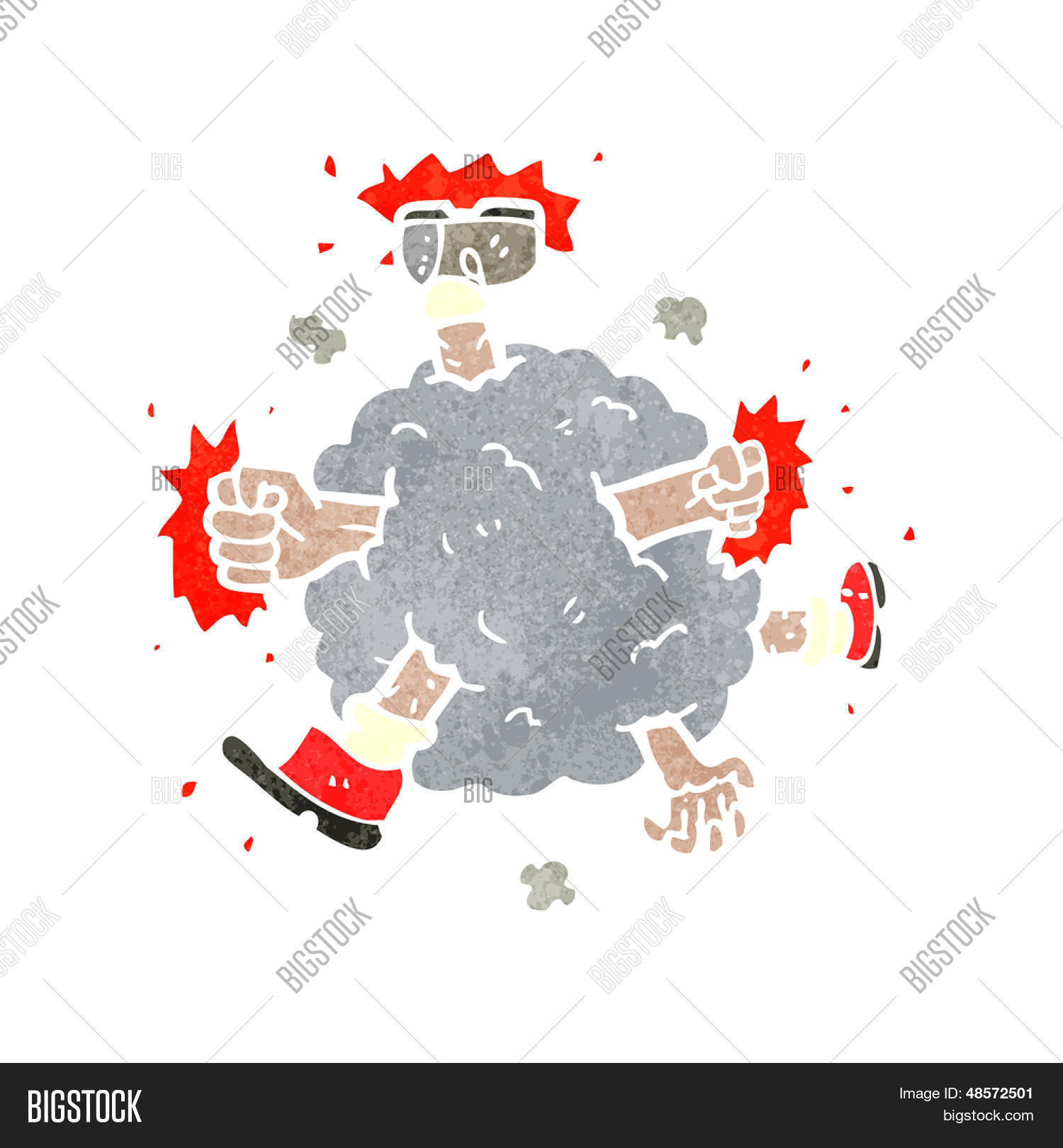 Retro Cartoon Fight Vector & Photo (Free Trial) | Bigstock
