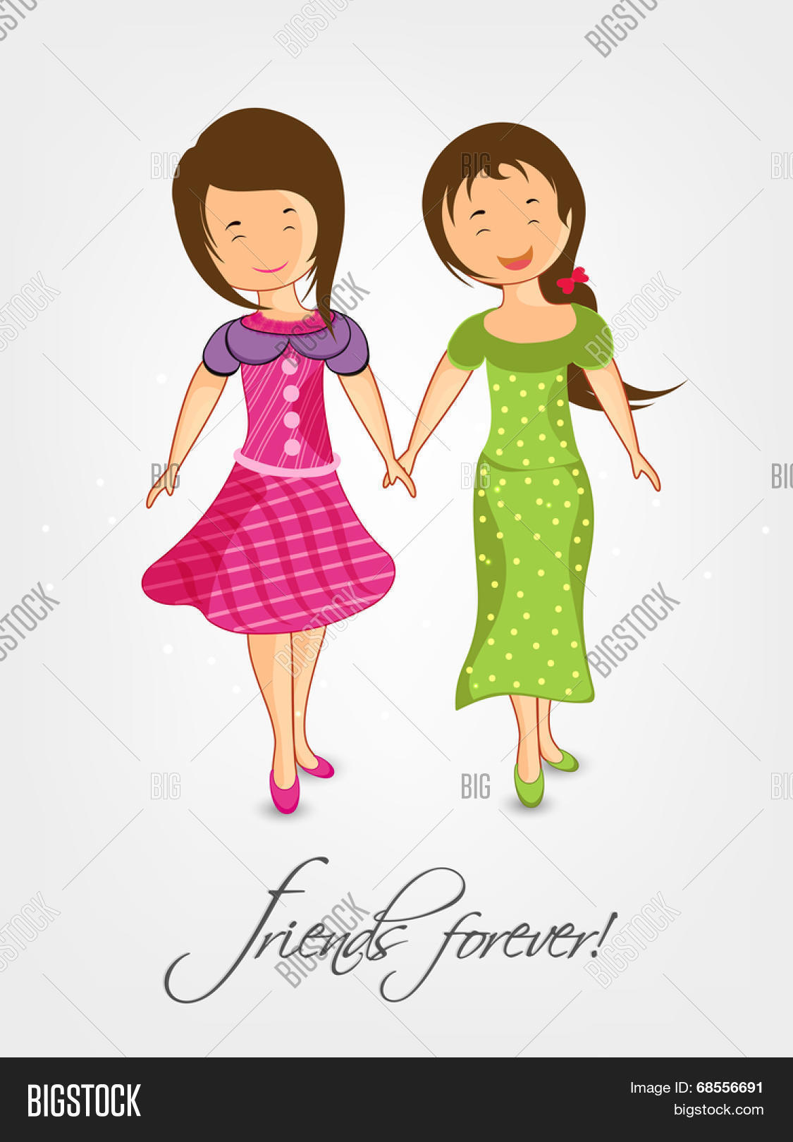 Cute Little Girls Vector & Photo (Free Trial) | Bigstock