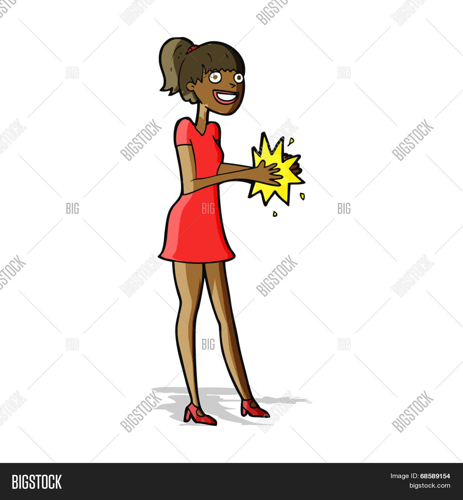 Cartoon Woman Clapping Image & Photo (Free Trial) | Bigstock