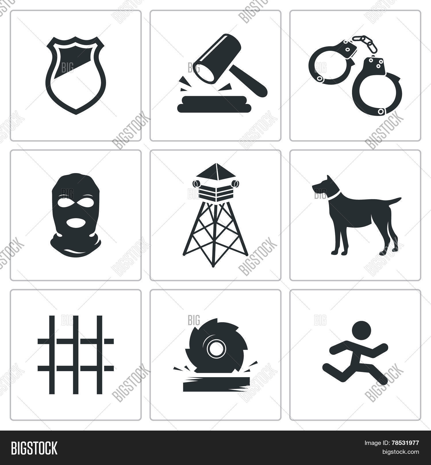 Prison Vector Icons Vector & Photo (Free Trial) | Bigstock