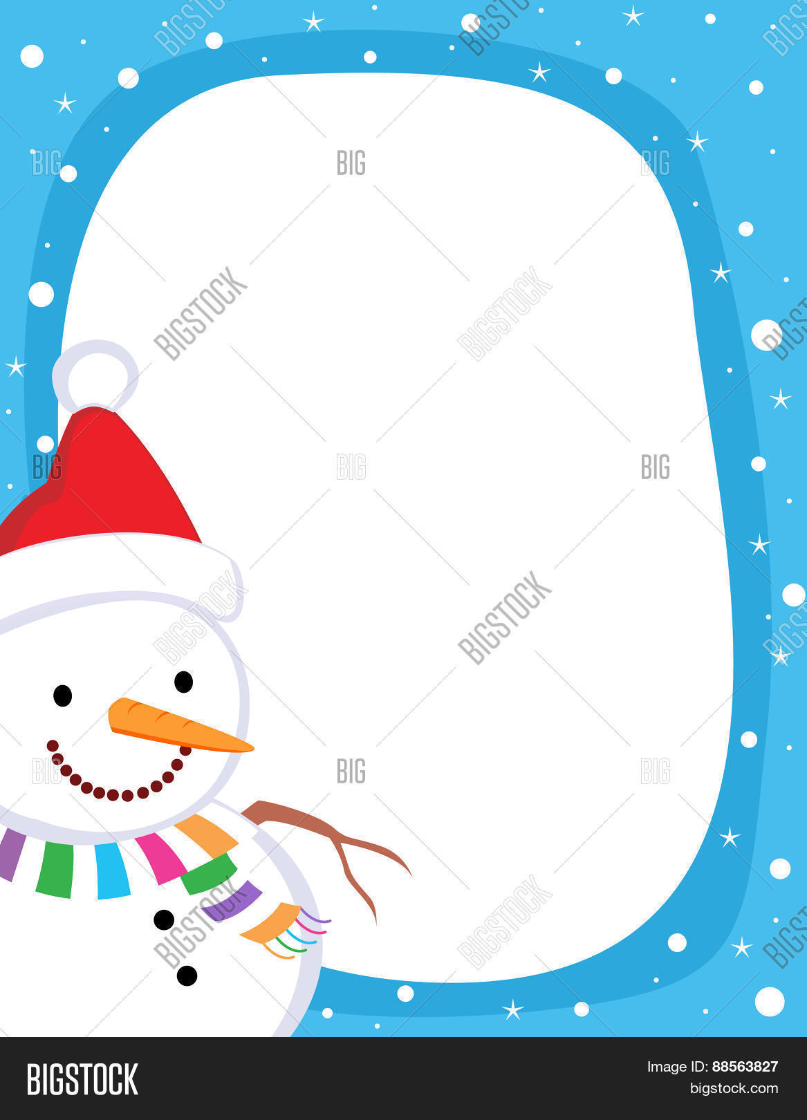 Snowman Border / Frame Image & Photo (Free Trial) | Bigstock