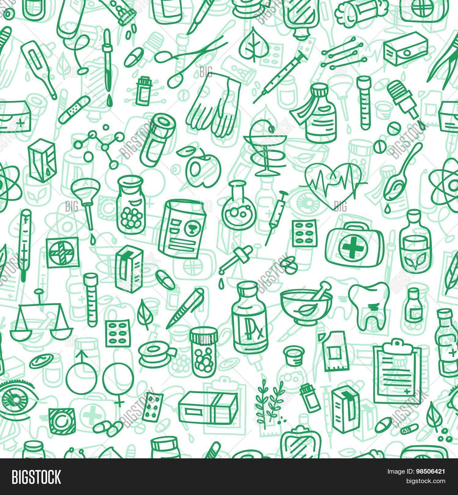 Health Care Doodle Vector & Photo (Free Trial) | Bigstock