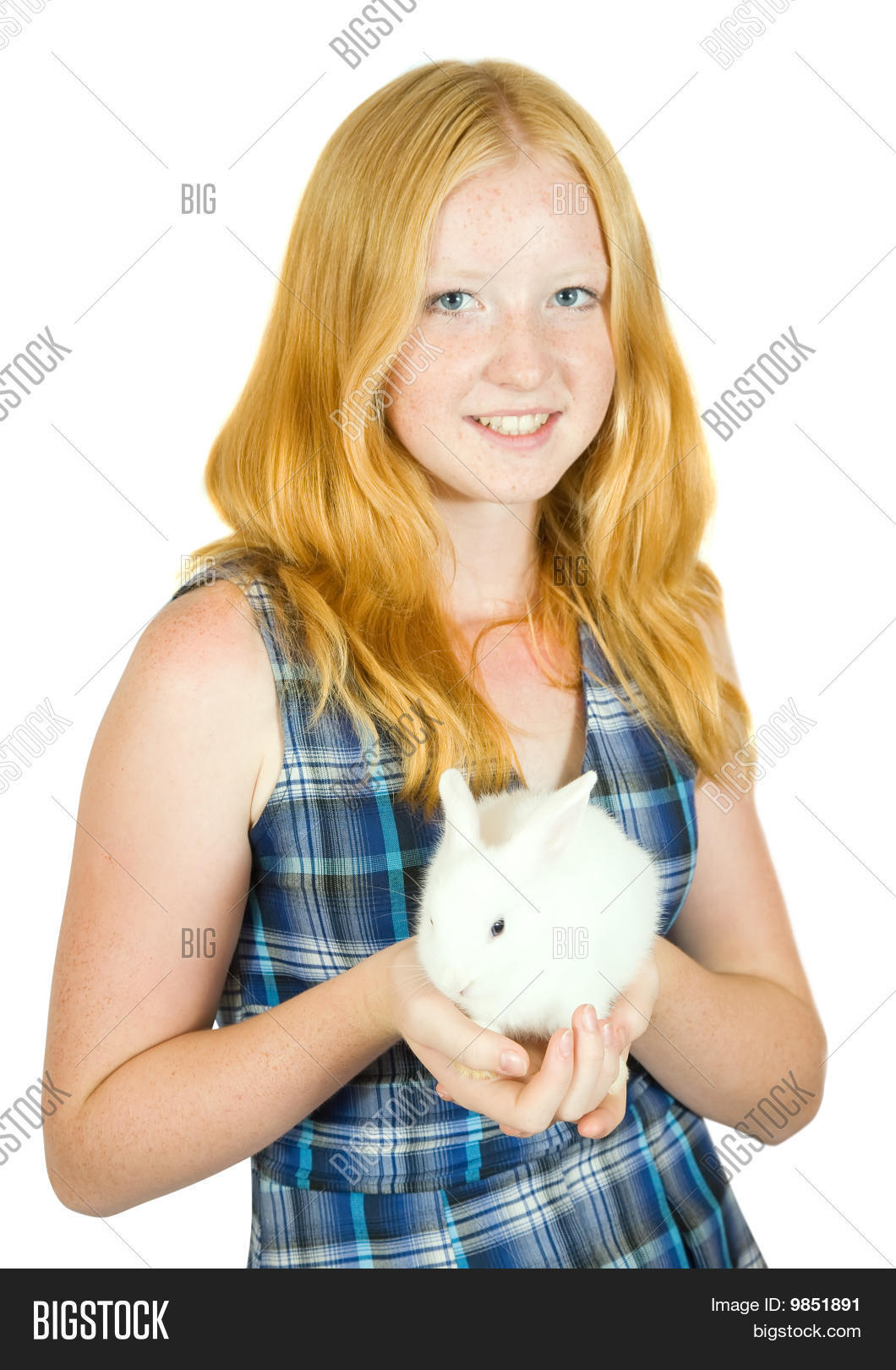 Girl Pet Rabbit Image & Photo (Free Trial) | Bigstock