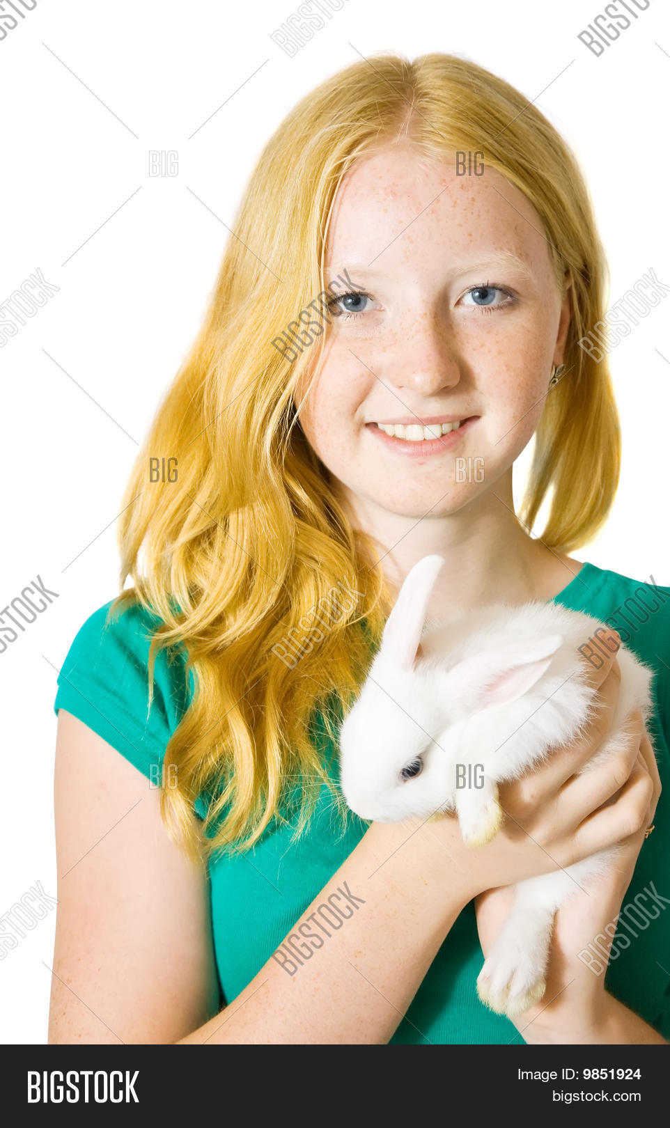 Teen Girl Rabbit Image & Photo (Free Trial) | Bigstock
