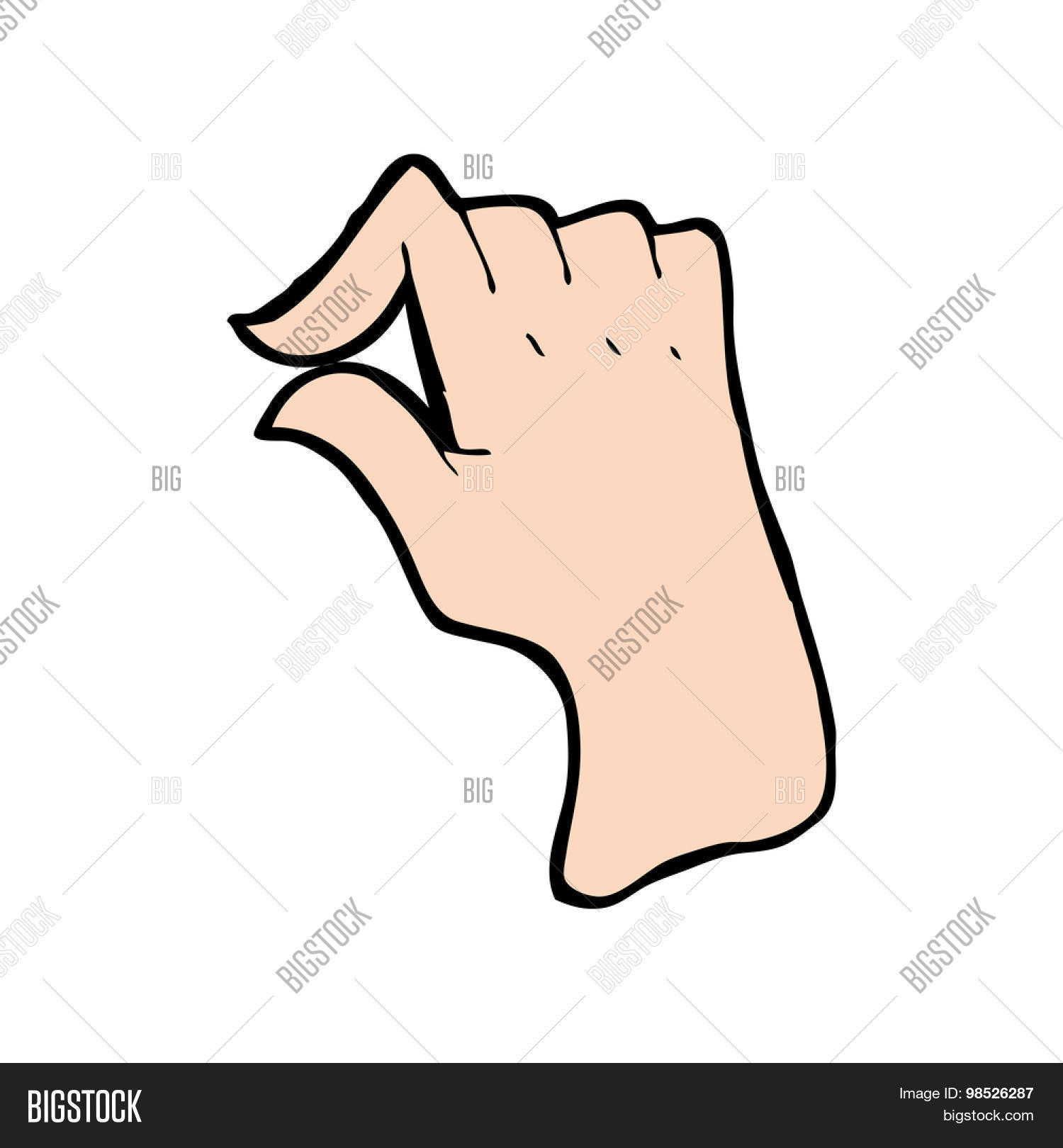Cartoon Pinching Hand Image & Photo (Free Trial) | Bigstock