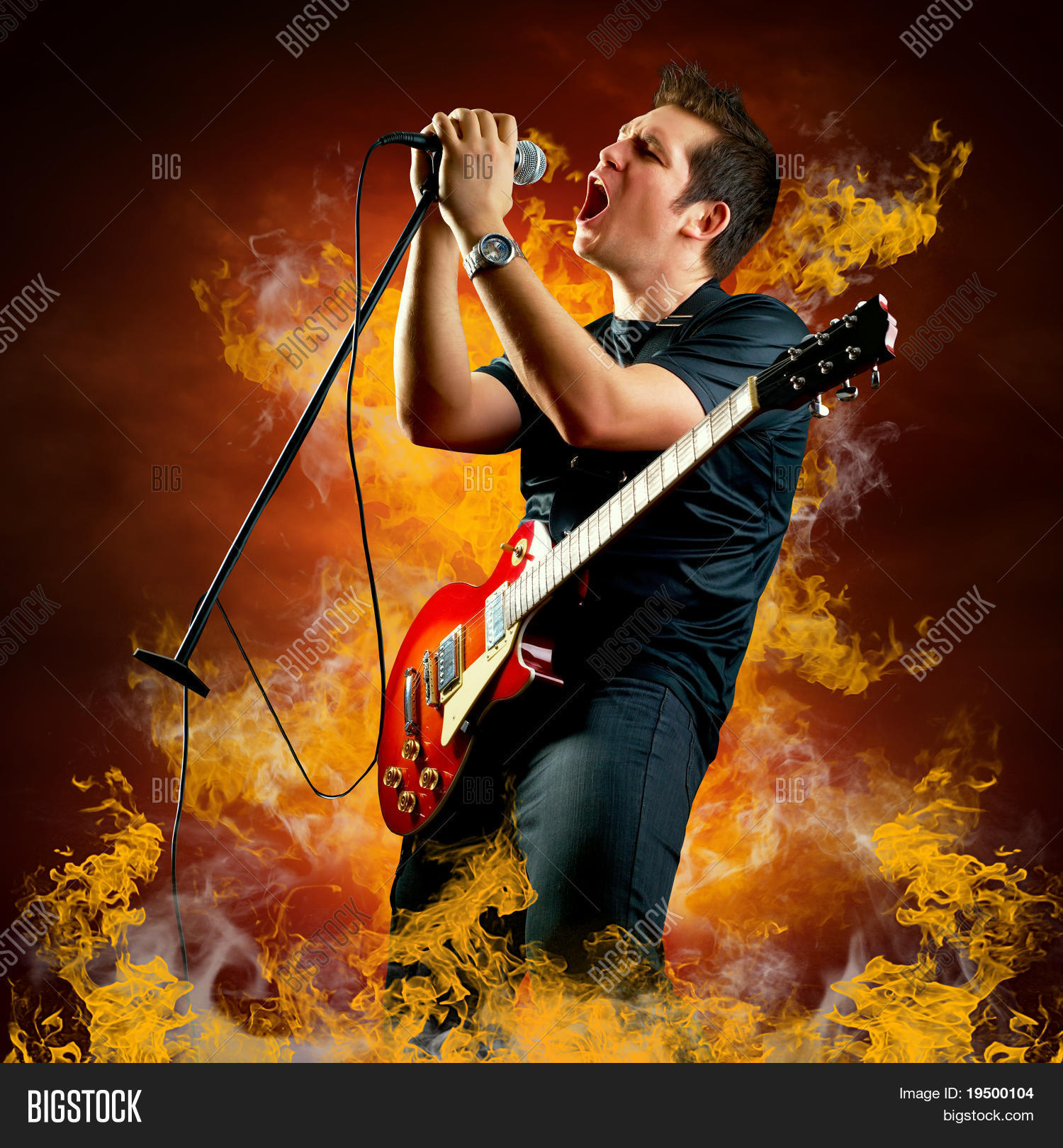 Rock Guitarist Play On Image & Photo (Free Trial) | Bigstock