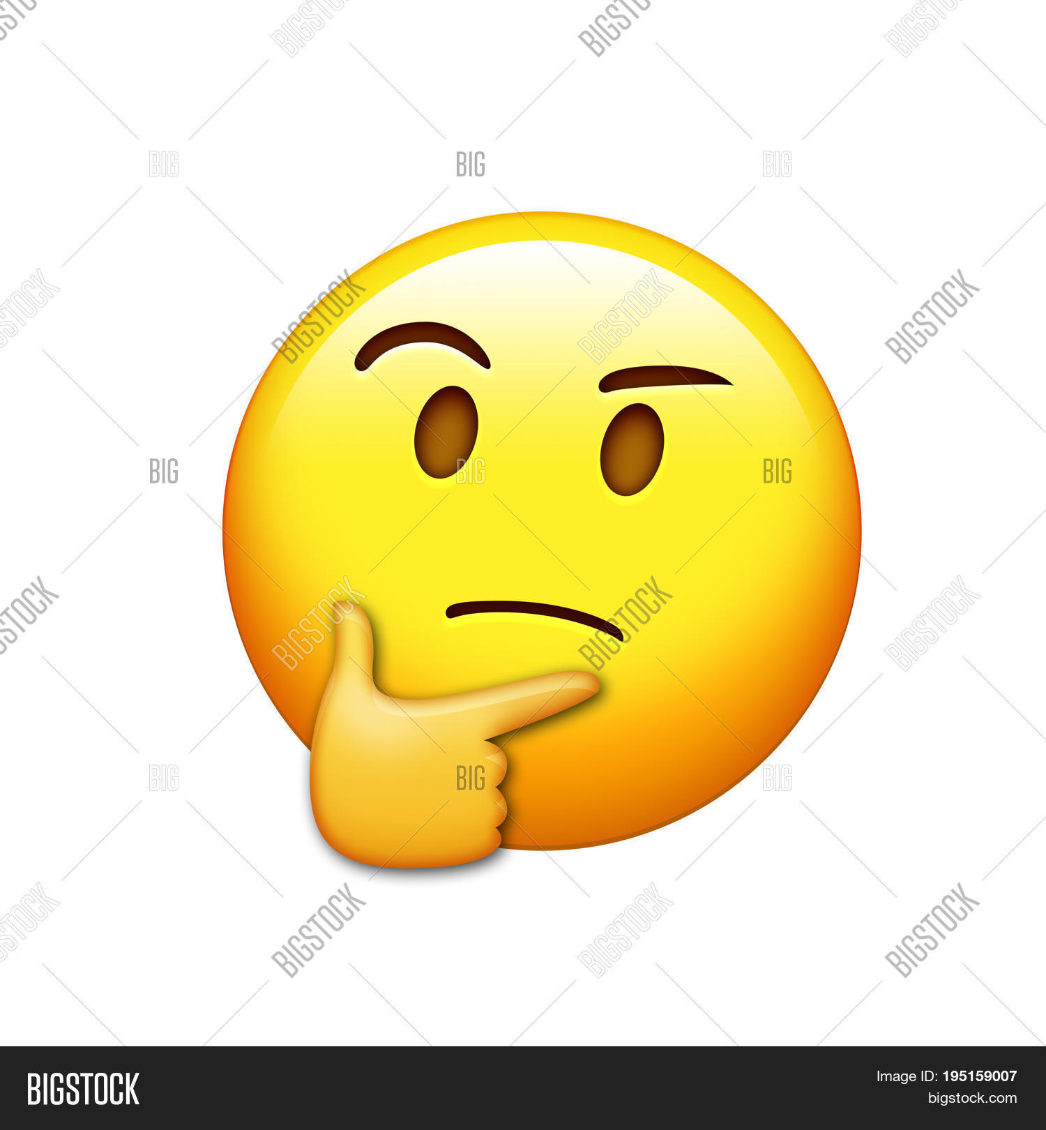 Emoji Yellow Pondering Image & Photo (Free Trial) | Bigstock
