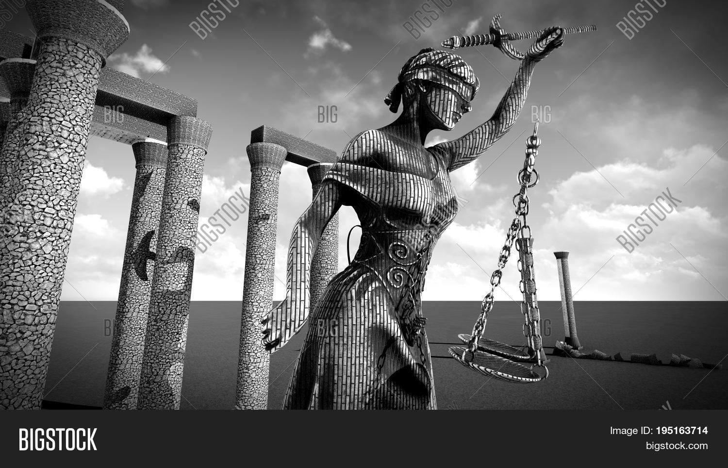 Broken Lady Justice 3d Image & Photo (Free Trial) | Bigstock
