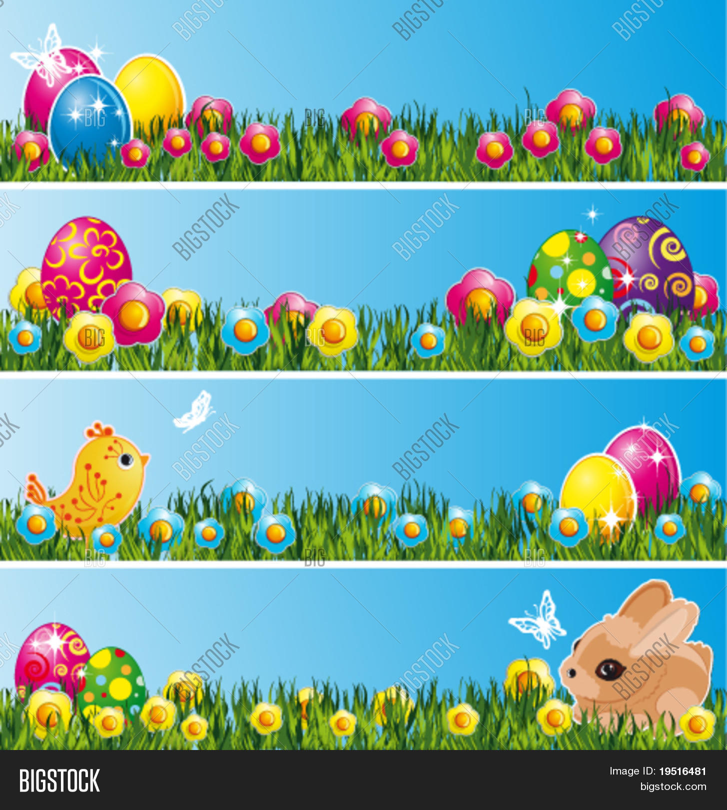 Set Easter Decor Vector & Photo (Free Trial) | Bigstock