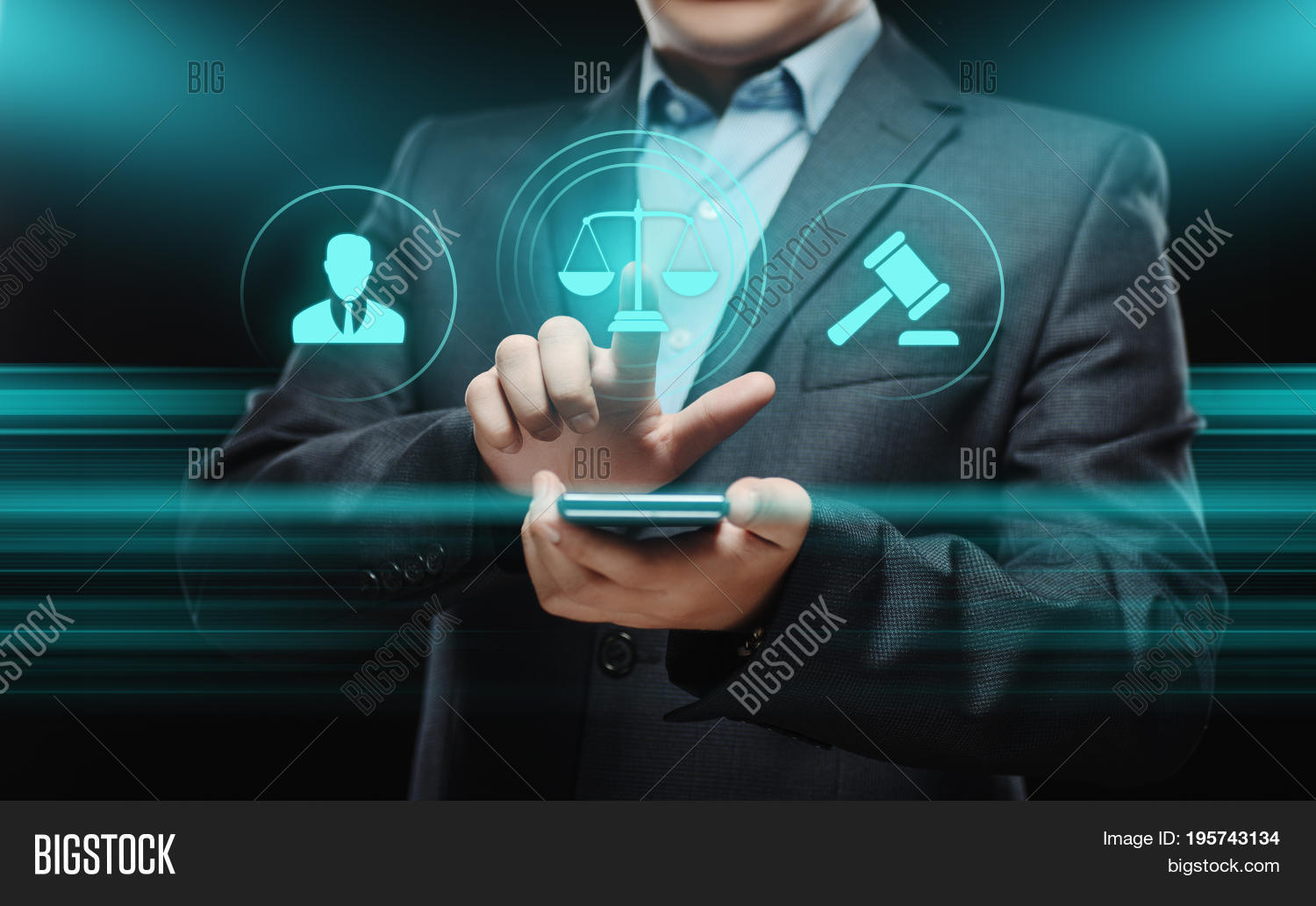 Businessman Pressing Image & Photo (Free Trial) | Bigstock