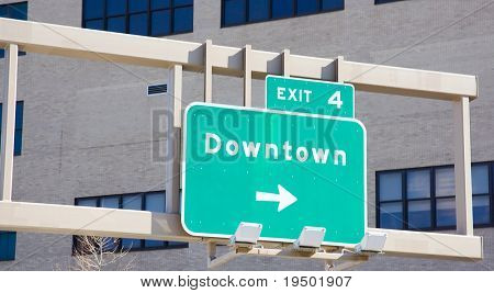 Downtown Sign New York Image & Photo (Free Trial) | Bigstock