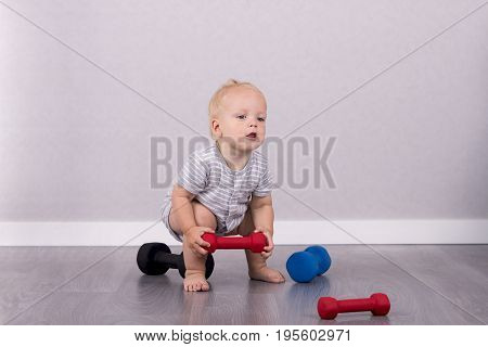 Cute Toddler Lifting Image & Photo (Free Trial) | Bigstock