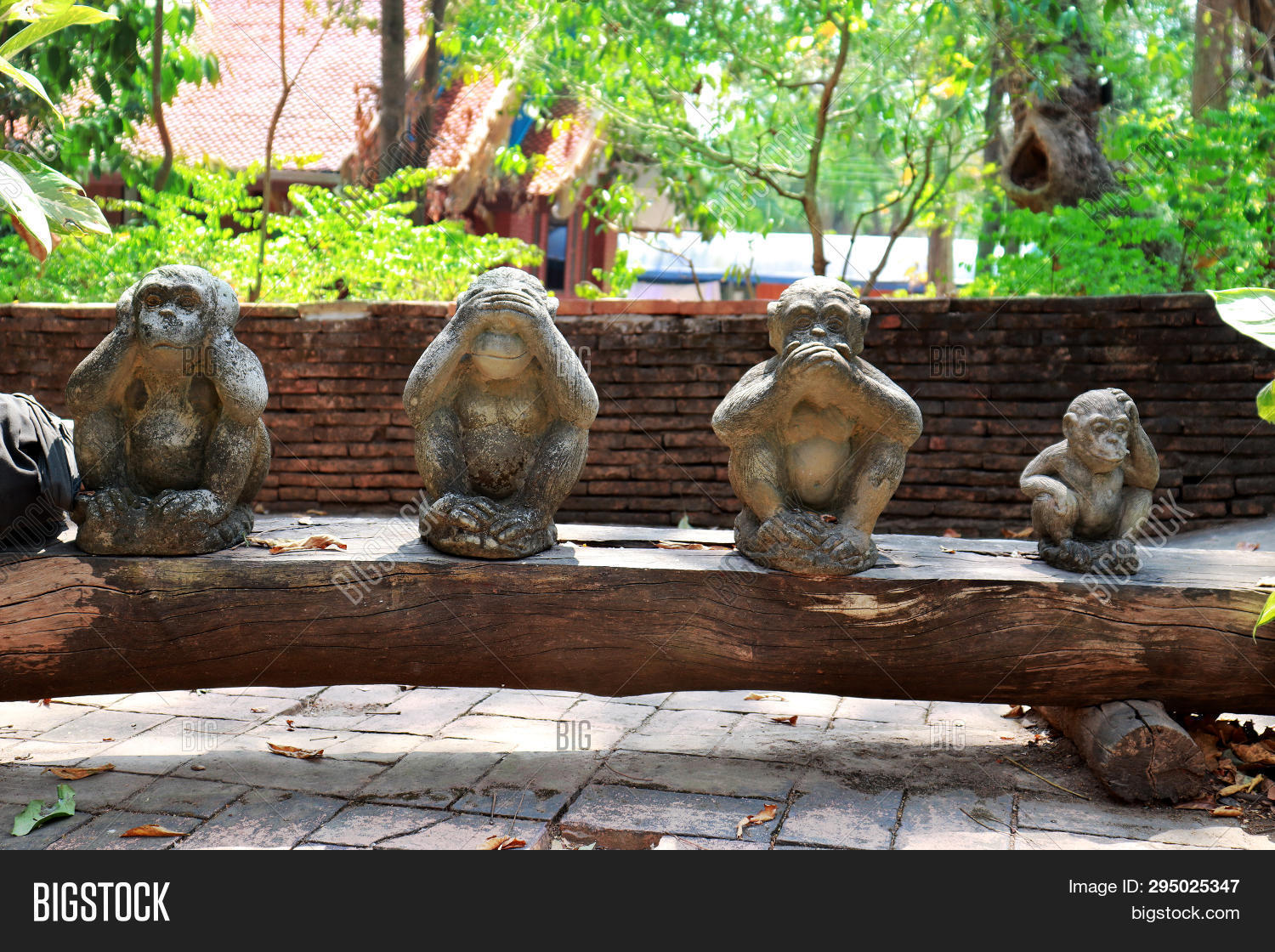 Three Monkey Statue Image & Photo (Free Trial) | Bigstock