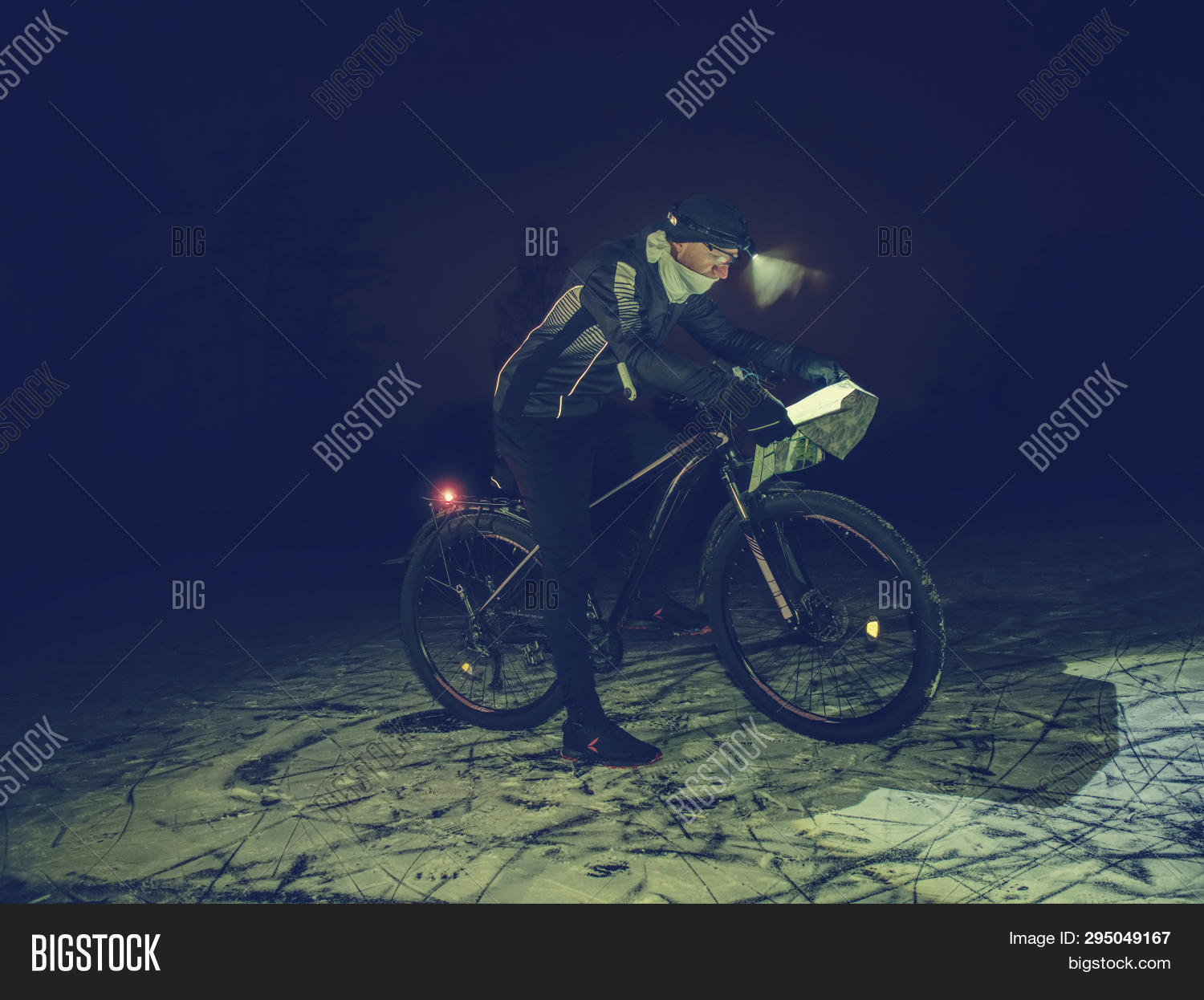 Biker Lost Path Night Image & Photo (Free Trial) | Bigstock