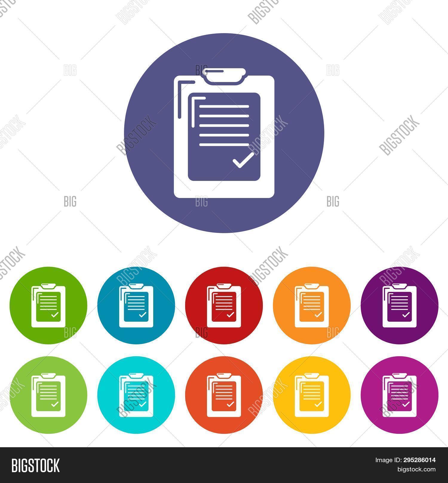 Check List Icons Color Image & Photo (Free Trial) | Bigstock