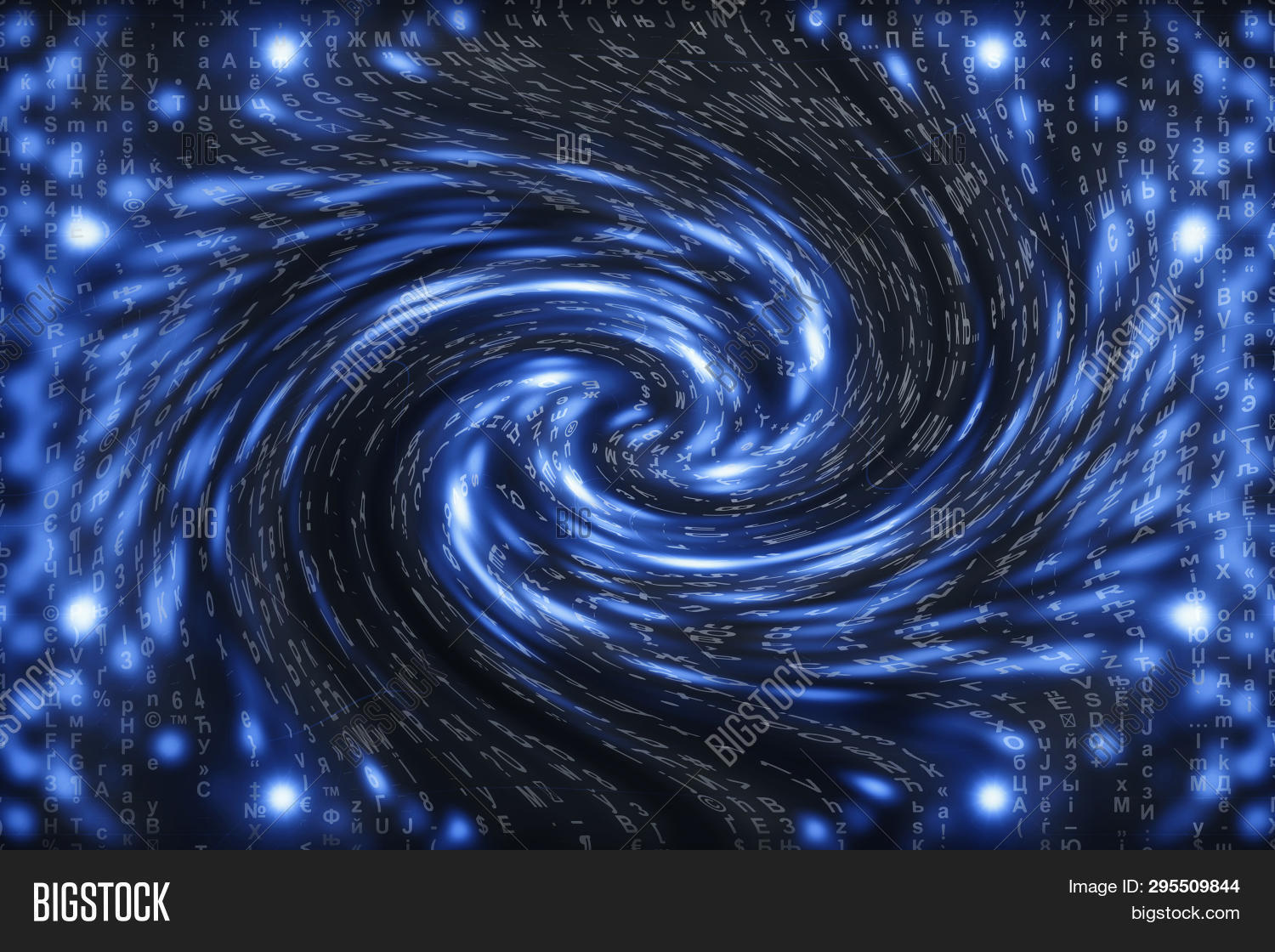 Blue Matrix Digital Image & Photo (Free Trial) | Bigstock