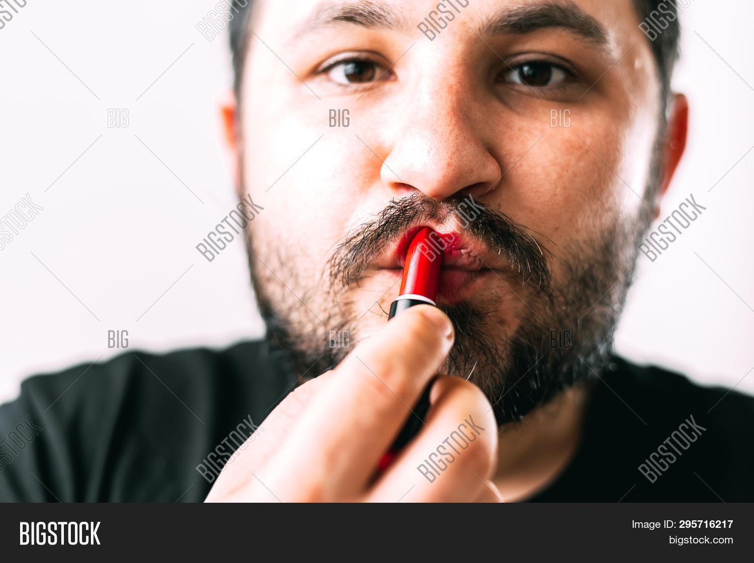 Man Paints His Lips Image & Photo (Free Trial) | Bigstock
