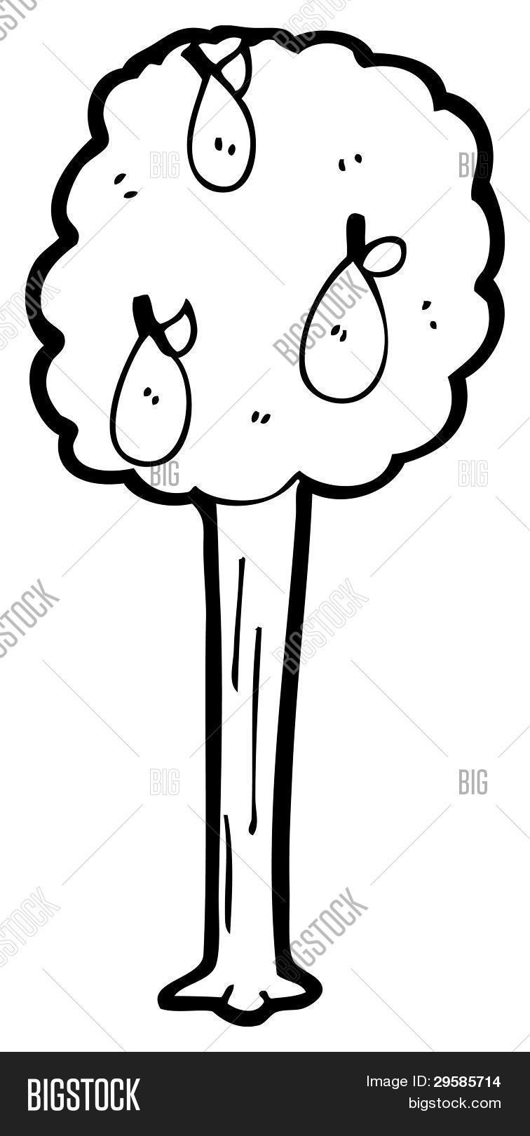 Pear Tree Cartoon ( Image & Photo (Free Trial) | Bigstock