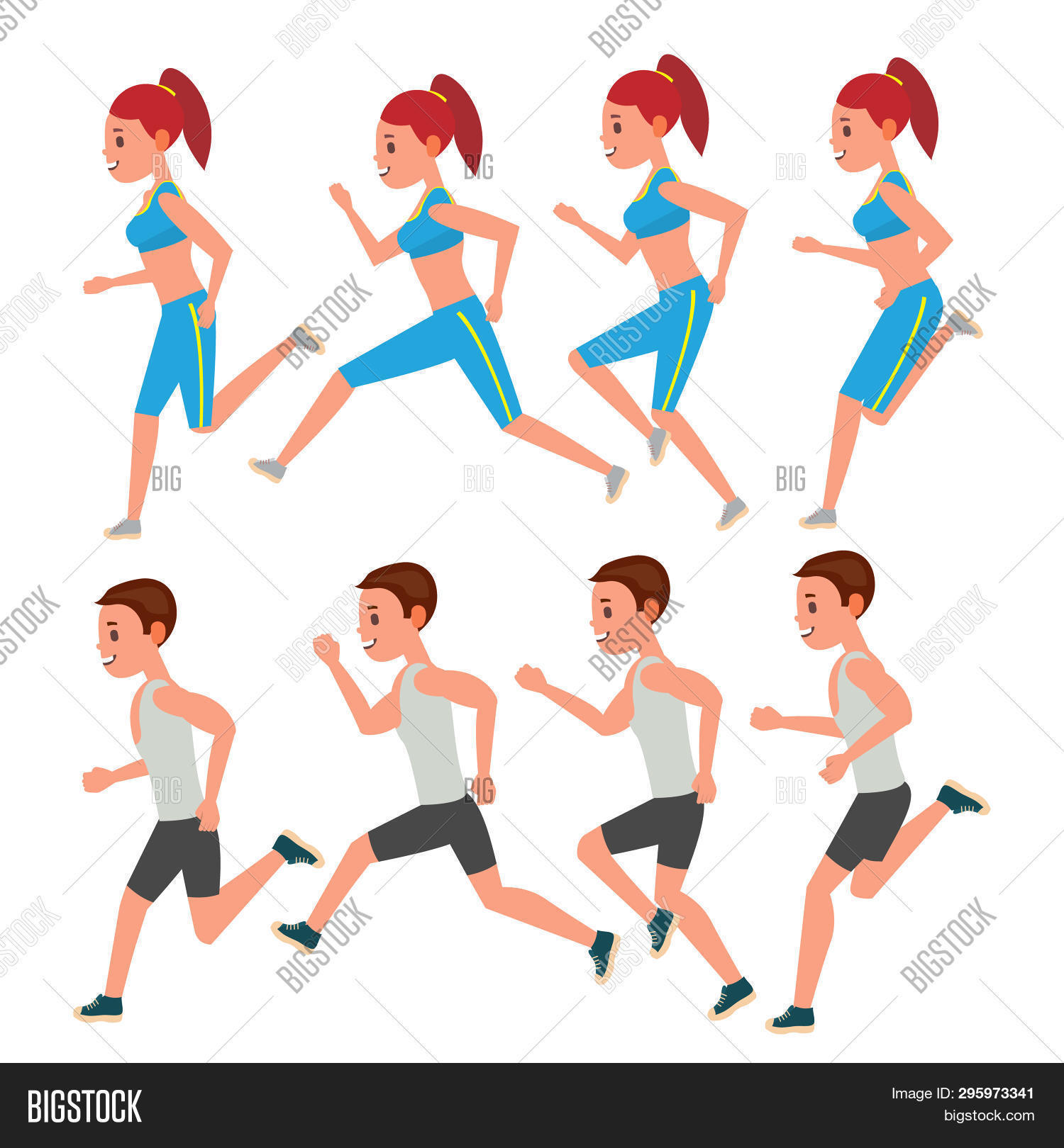 Male Female Running . Image & Photo (Free Trial) | Bigstock